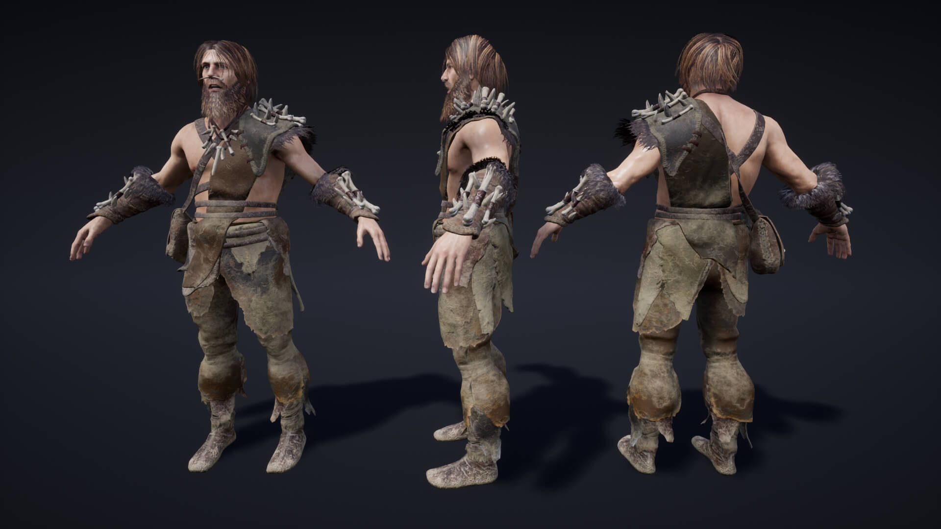 Primitive Survival Character 01 - 3D Model by Maksim_Bugrimov