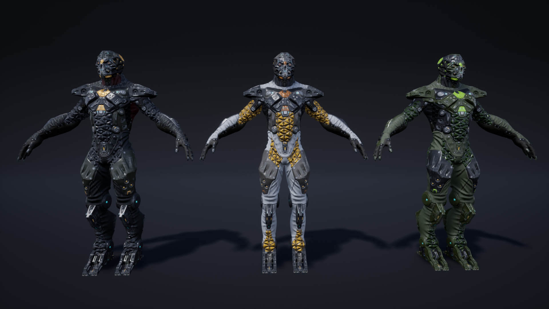 Sci-Fi Characters Pack - Vol.2 3D Model by Maksim_Bugrimov