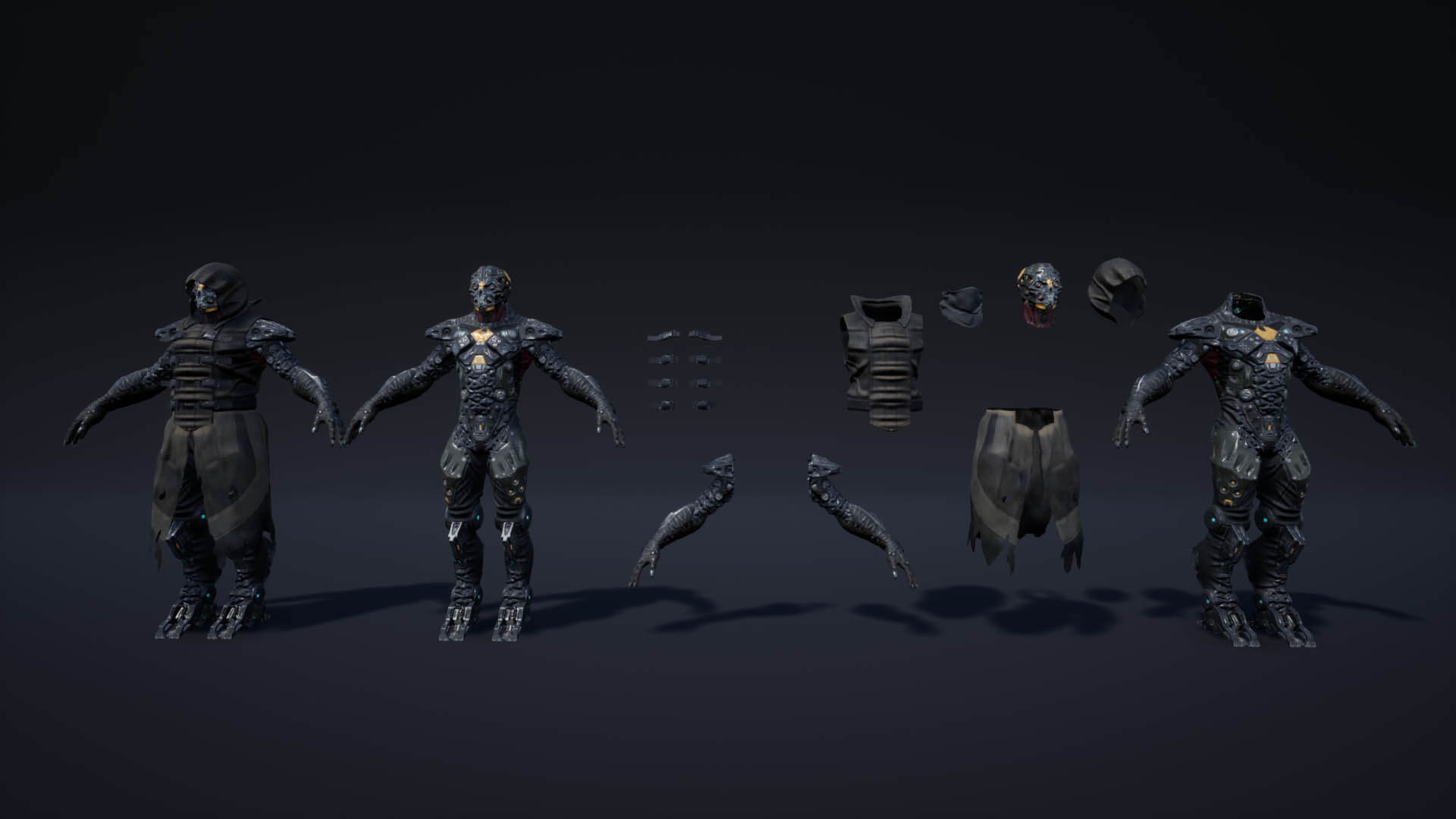 Sci-Fi Characters Pack - Vol.2 3D Model by Maksim_Bugrimov