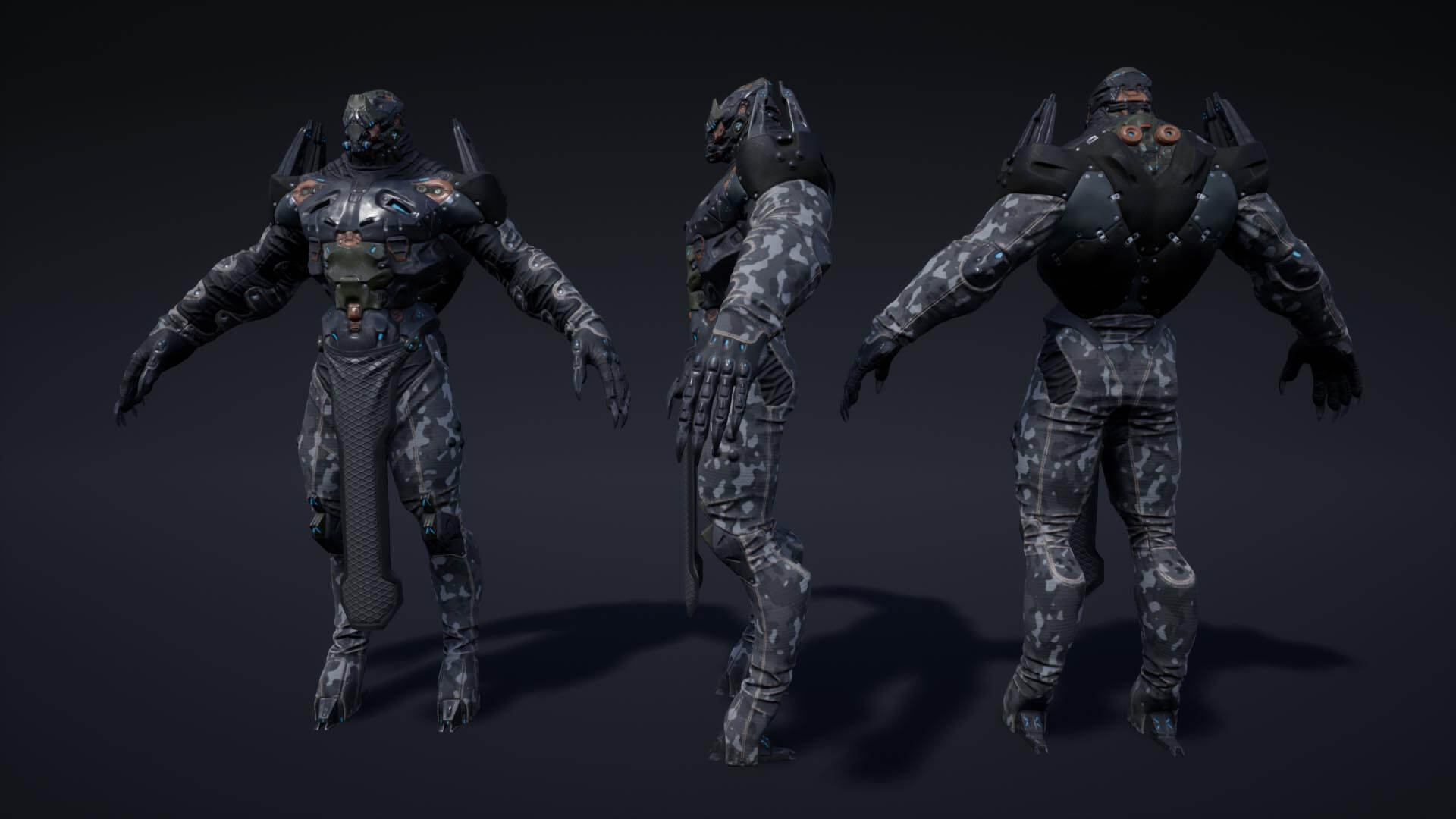 Sci-Fi Characters Pack 3D Model by Maksim_Bugrimov