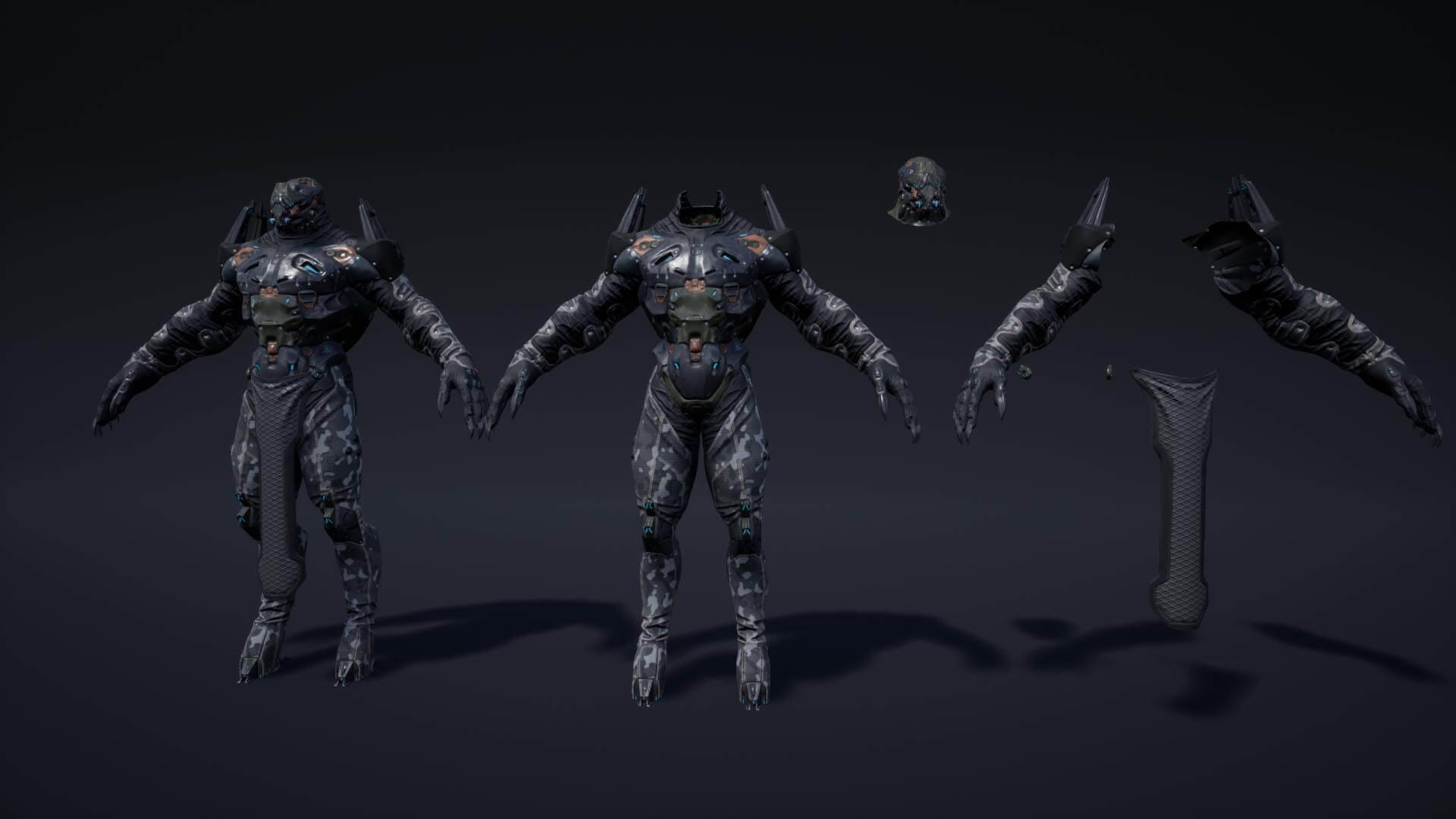 Sci-Fi Characters Pack 3D Model by Maksim_Bugrimov