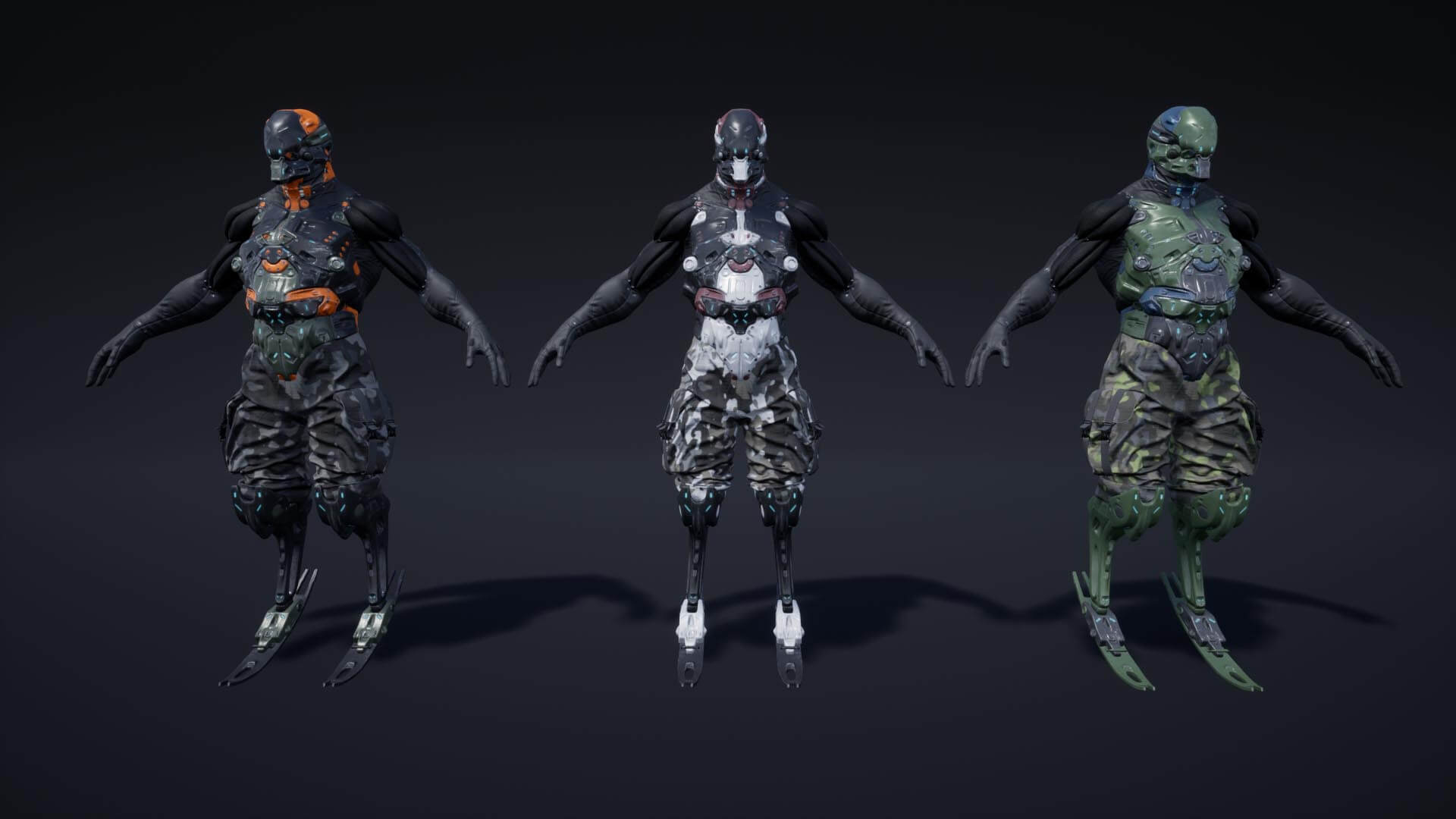 Sci-Fi Characters Pack 3D Model by Maksim_Bugrimov