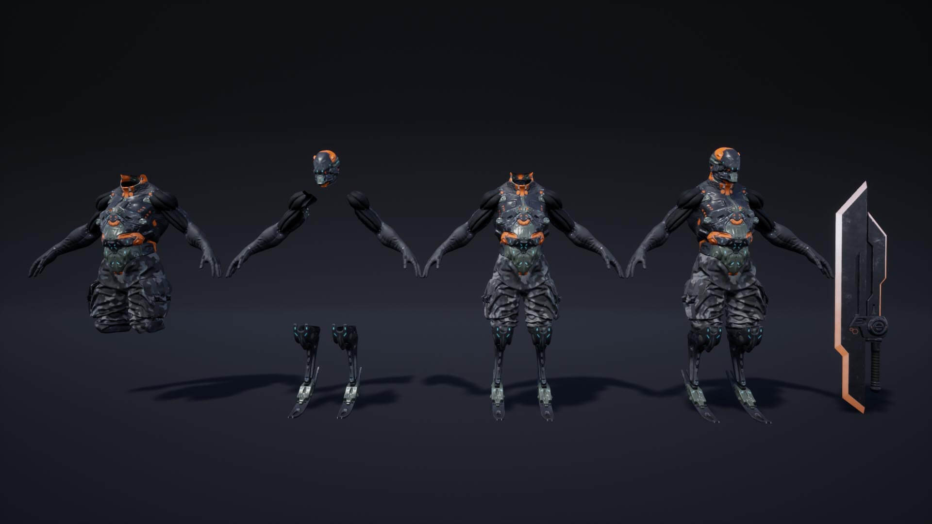 Sci-Fi Characters Pack 3D Model by Maksim_Bugrimov