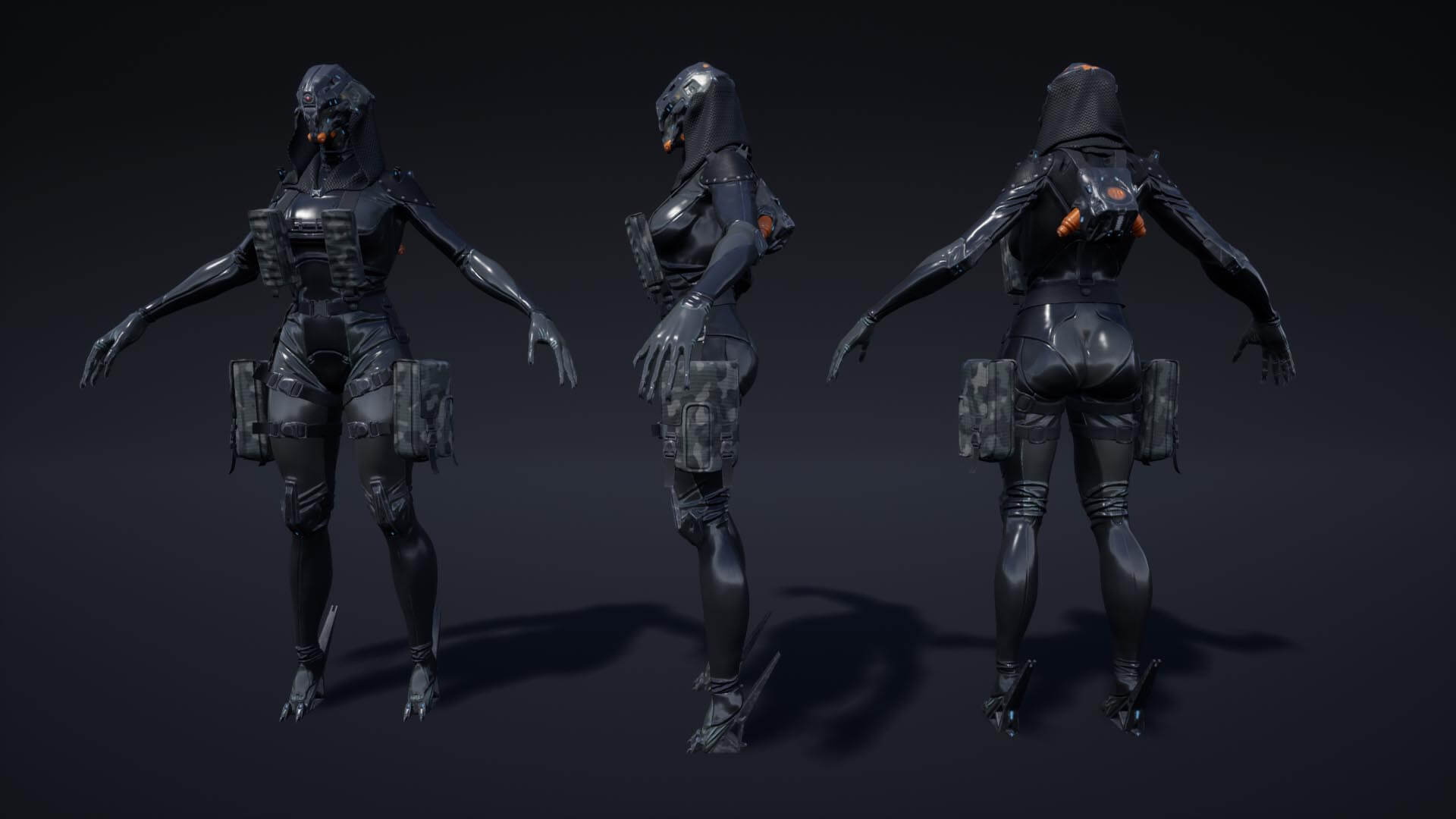 Sci-Fi Characters Pack 3D Model by Maksim_Bugrimov