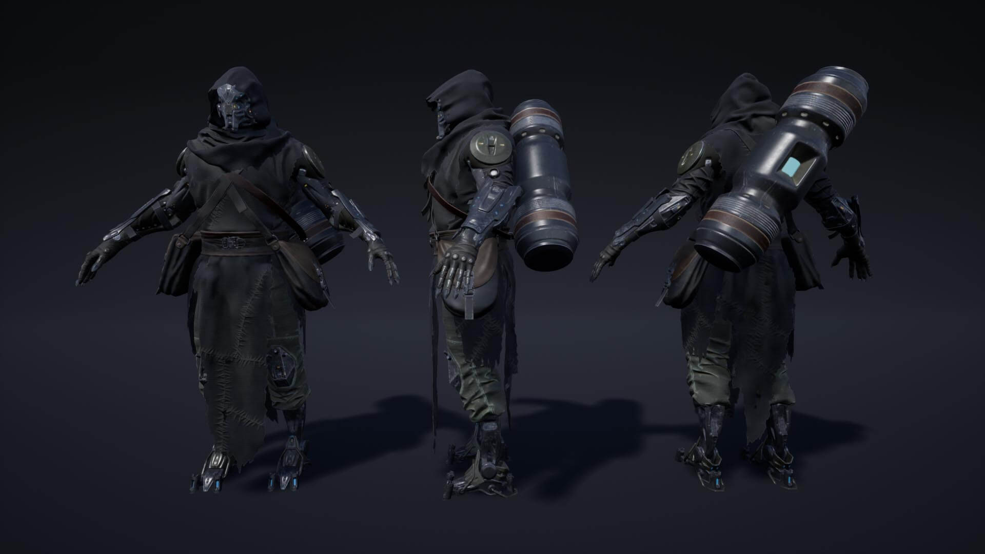 Sci-Fi Characters Pack 3D Model by Maksim_Bugrimov