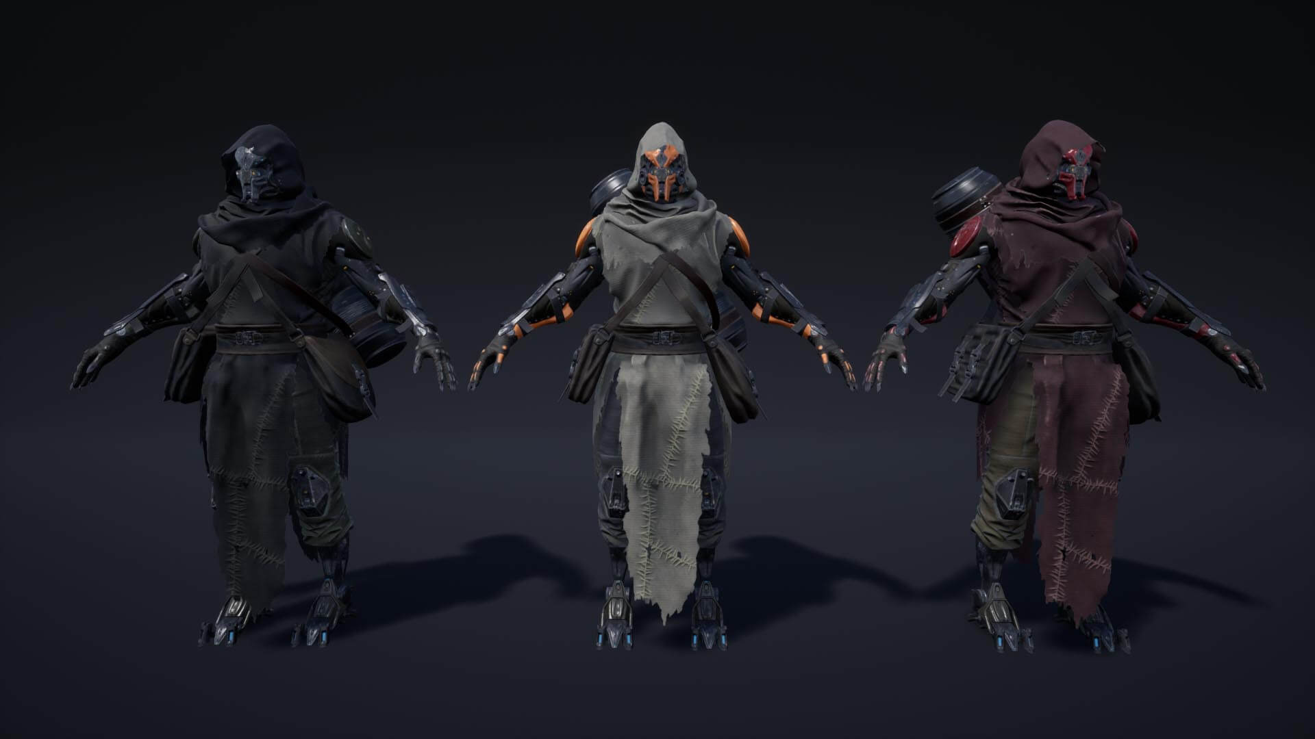 Sci-Fi Characters Pack 3D Model by Maksim_Bugrimov