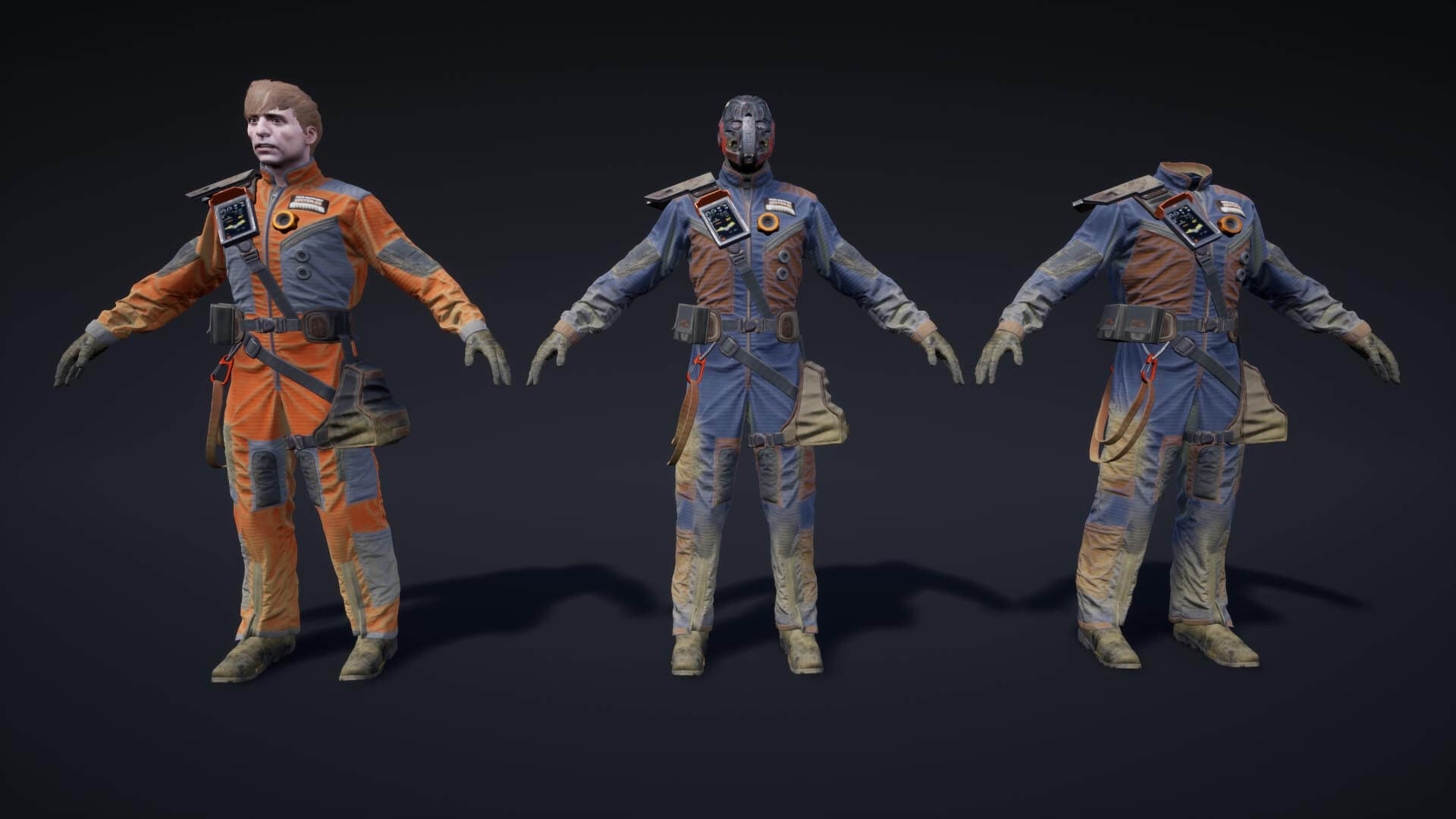 Sci-Fi Mercenaries Pack 3D Model by Maksim_Bugrimov