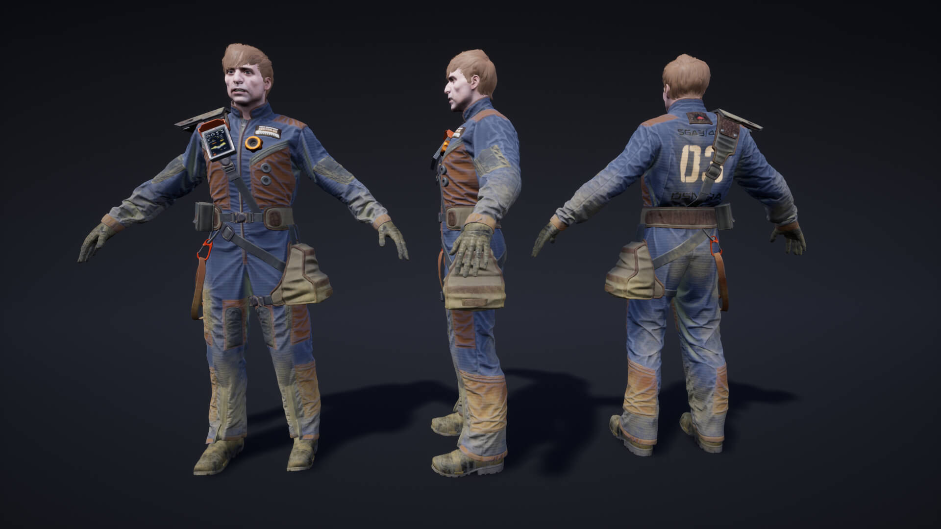 Sci-Fi Worker 3D Model by Maksim_Bugrimov