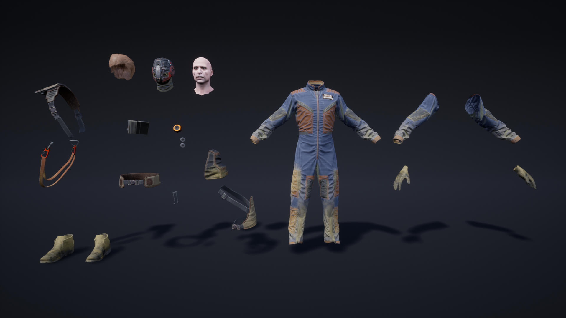 Sci-Fi Worker 3D Model by Maksim_Bugrimov