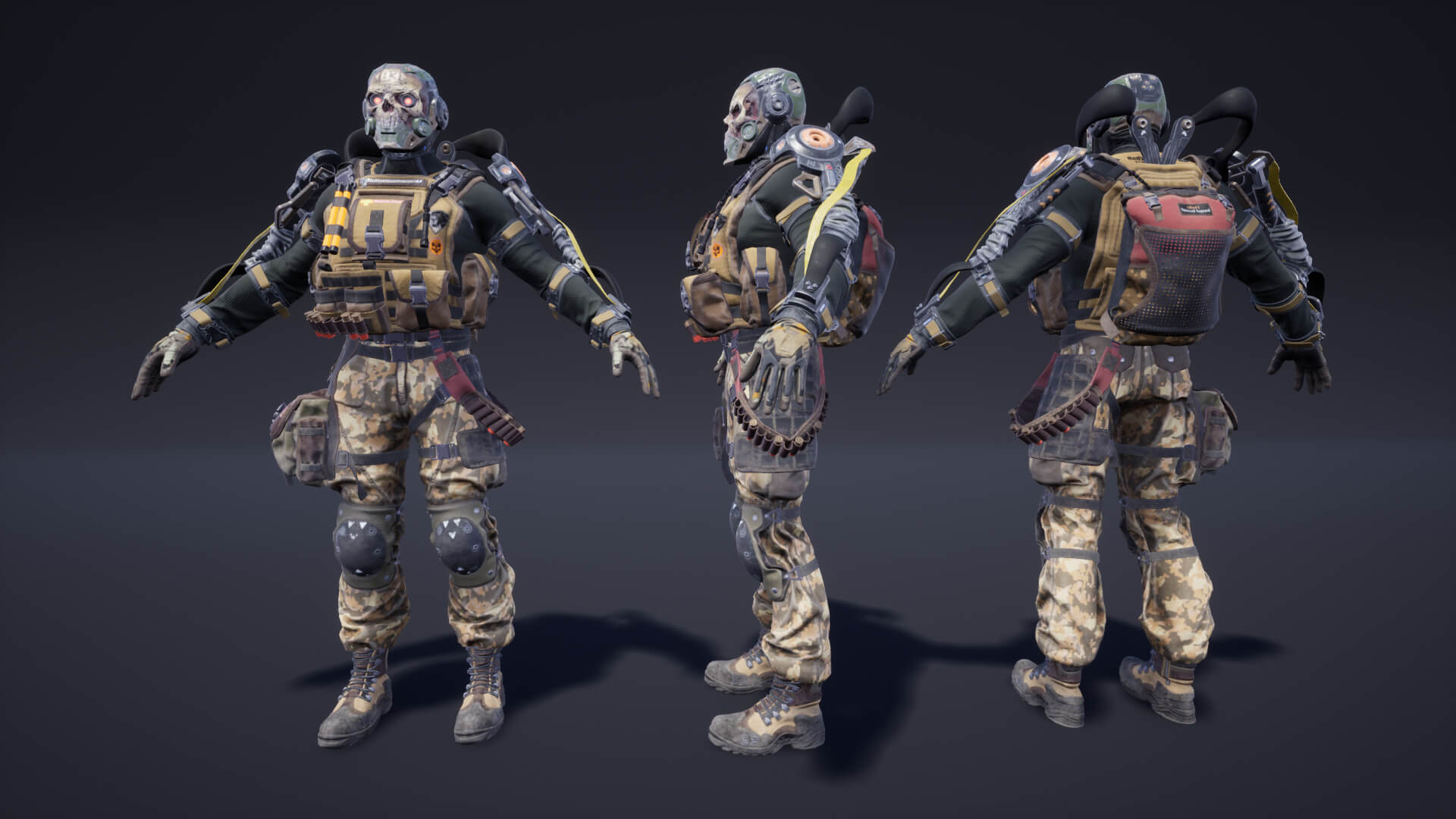Soldier Future 01 - 3D Model by Maksim_Bugrimov