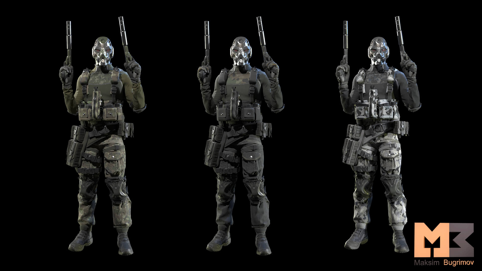 Soldier Future 02 3d Model By Maksim Bugrimov