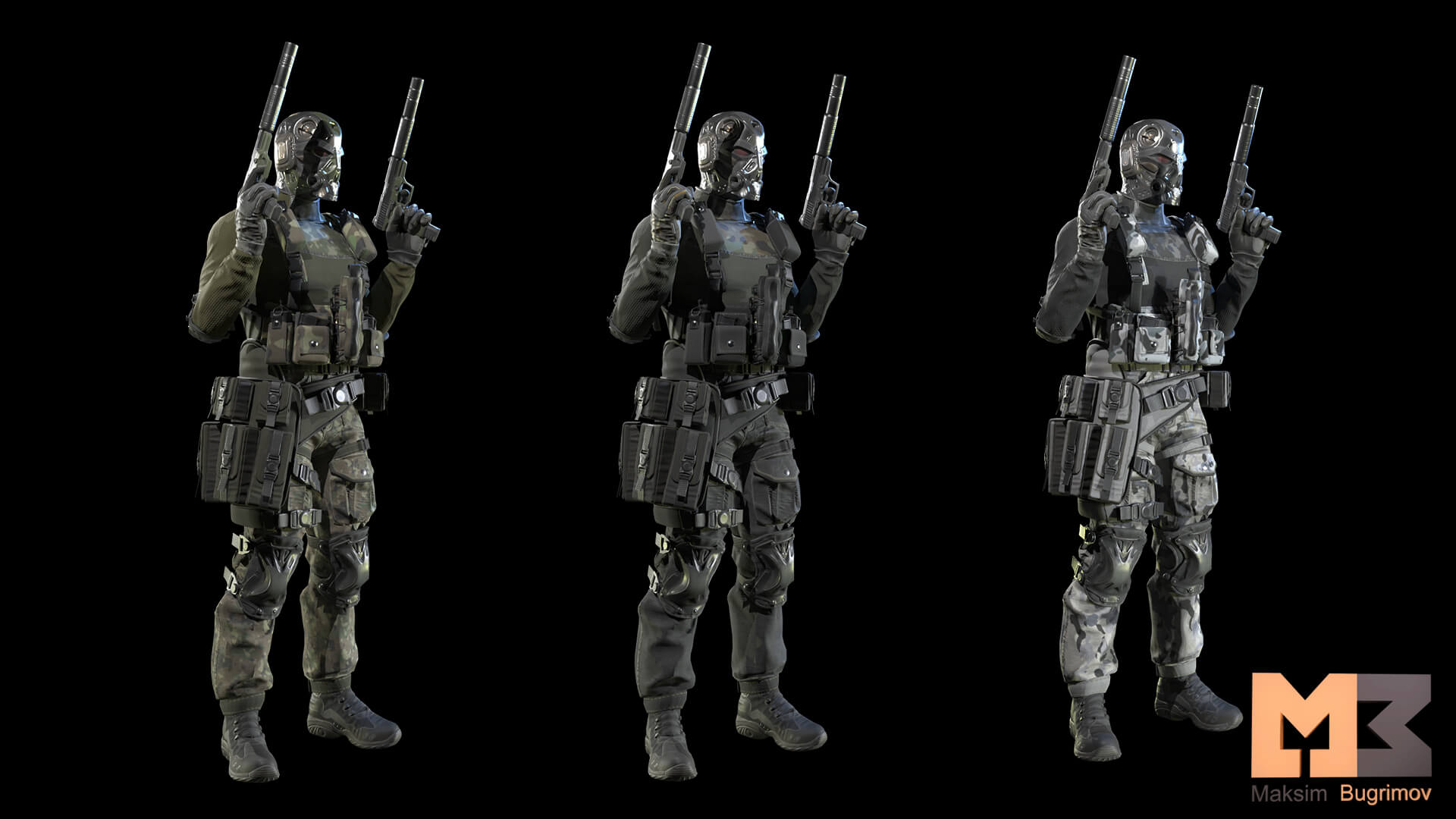Soldier Future 02 3d Model By Maksim Bugrimov