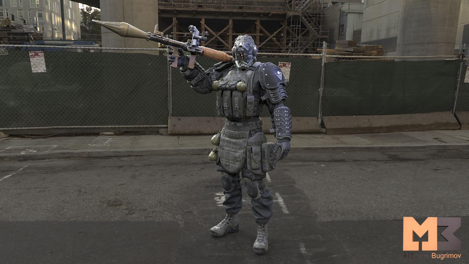 Soldier Future 03 - 3D Model by Maksim_Bugrimov