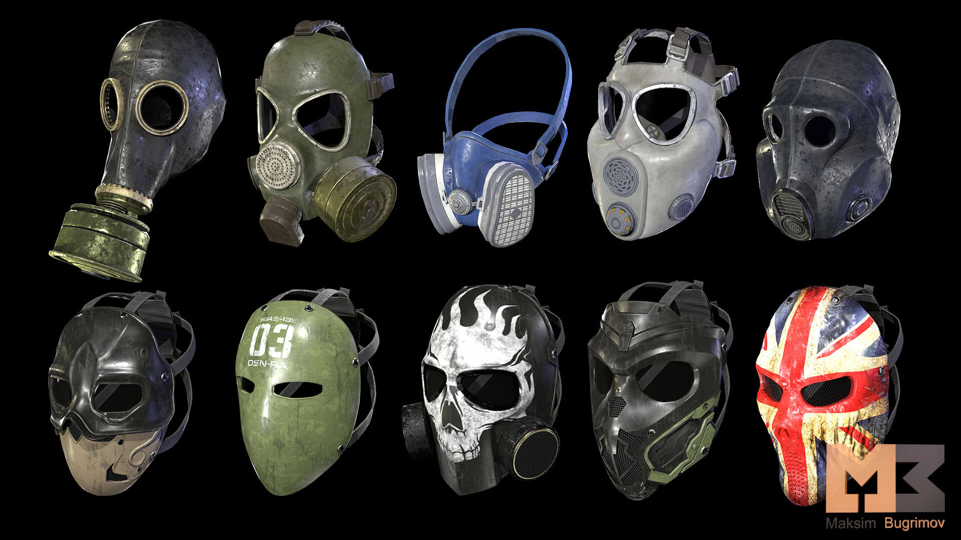Tactical Masks - 3D Model by Maksim_Bugrimov