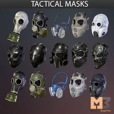 Tactical Masks - 3D Model by Maksim_Bugrimov