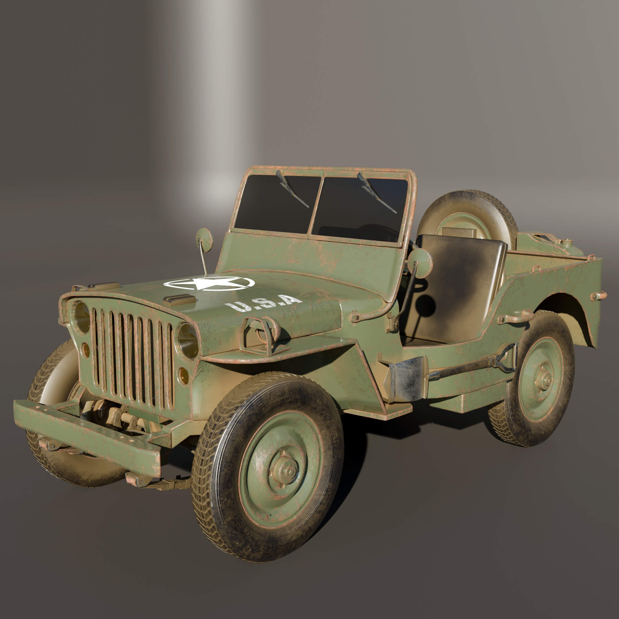 Military Vehicle Willys MB - 3D Model by Malchevsky