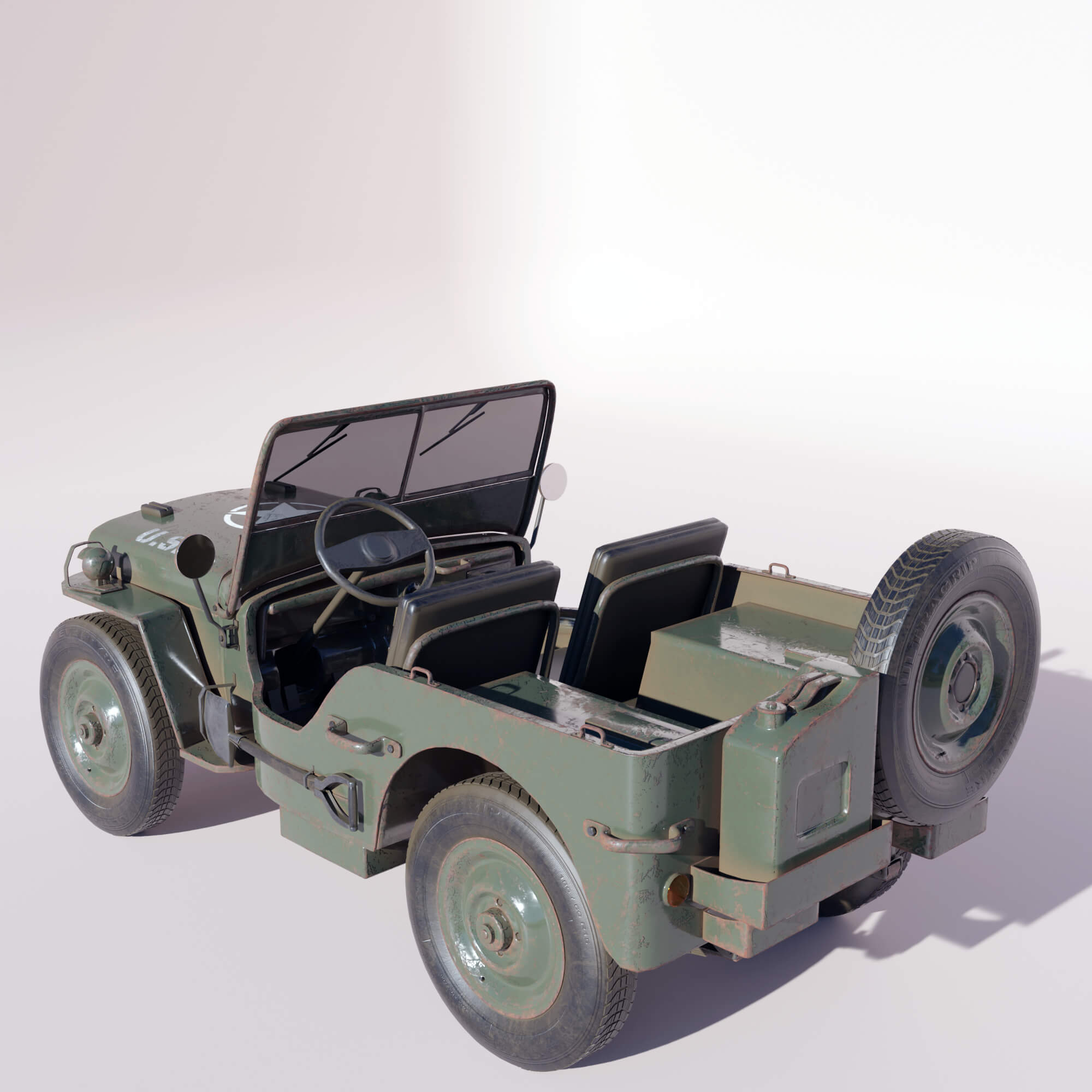 Military Vehicle Willys MB - 3D Model by Malchevsky