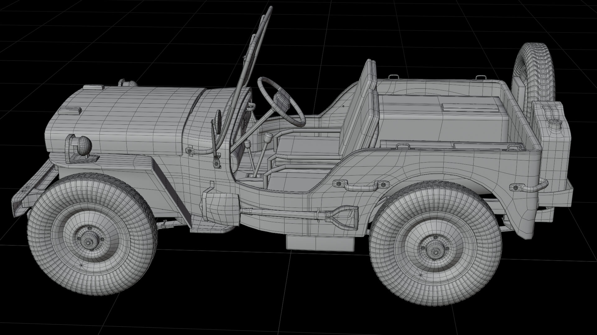 Military Vehicle Willys MB - 3D Model by Malchevsky