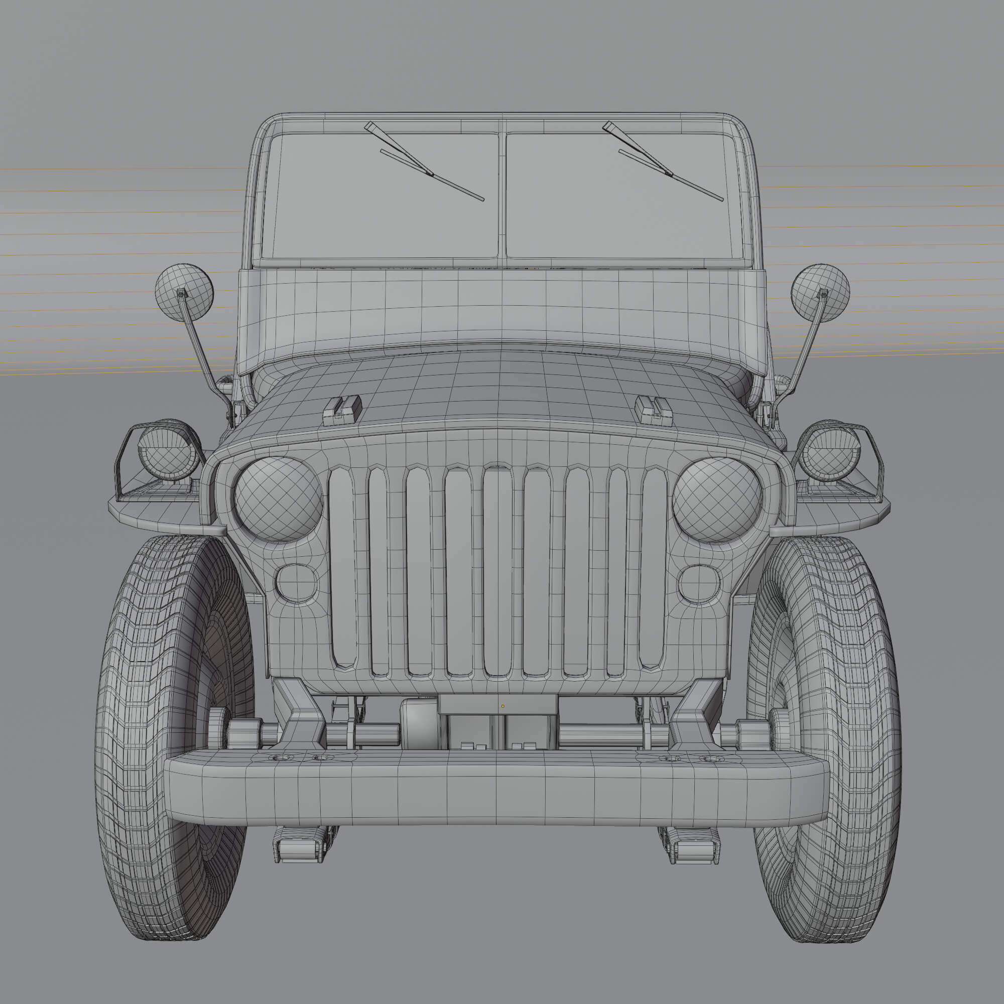 Military Vehicle Willys MB - 3D Model by Malchevsky