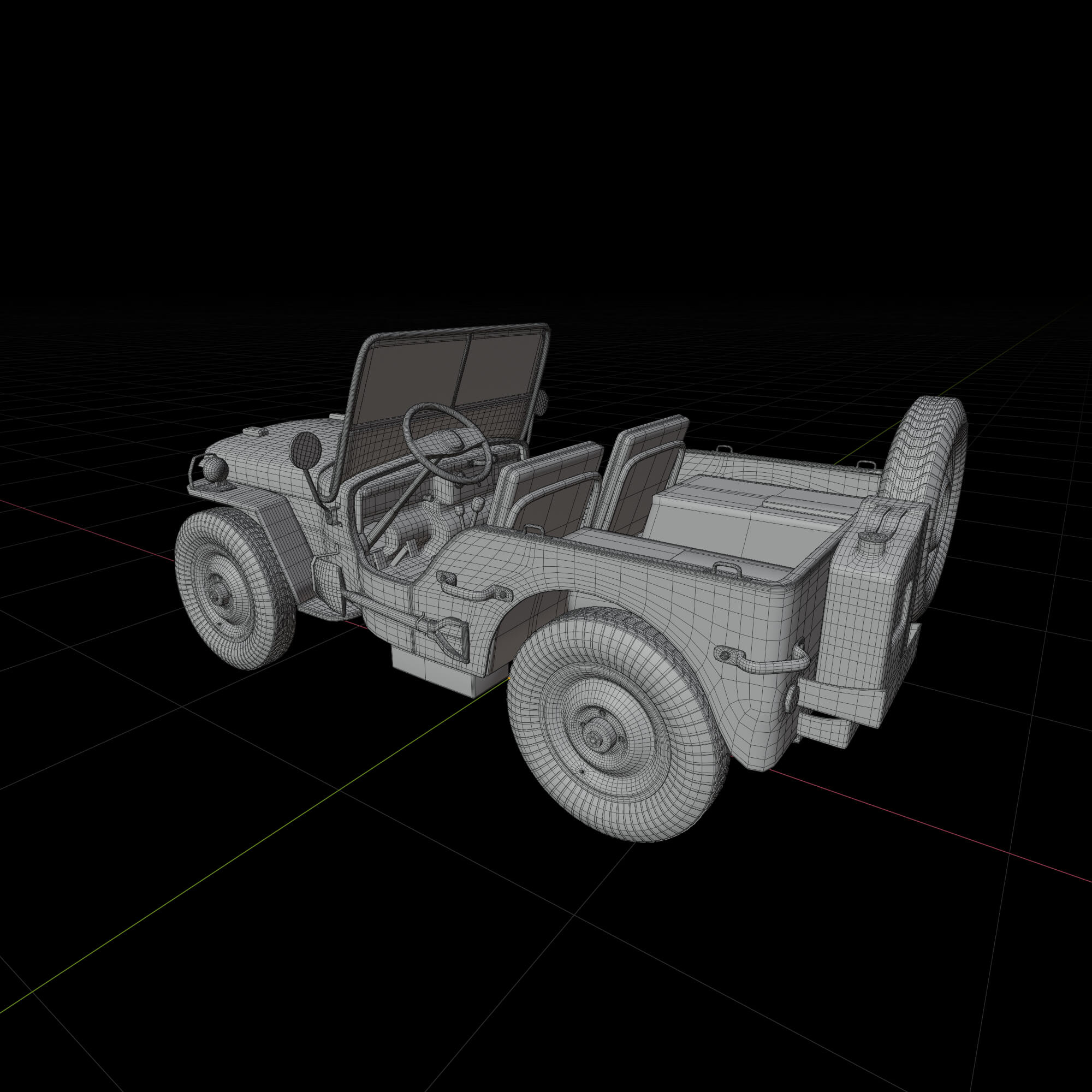 3D Car Model Willys MB 3D Model by Malchevsky