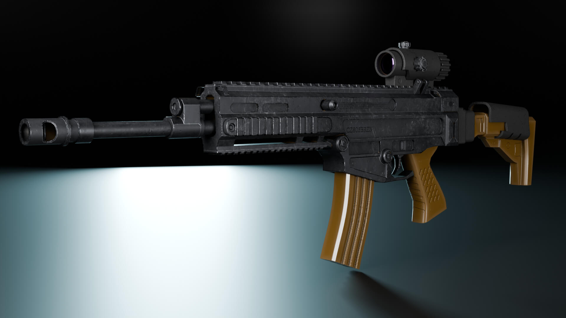 Assault Rifle - 3D Model by Malchevsky