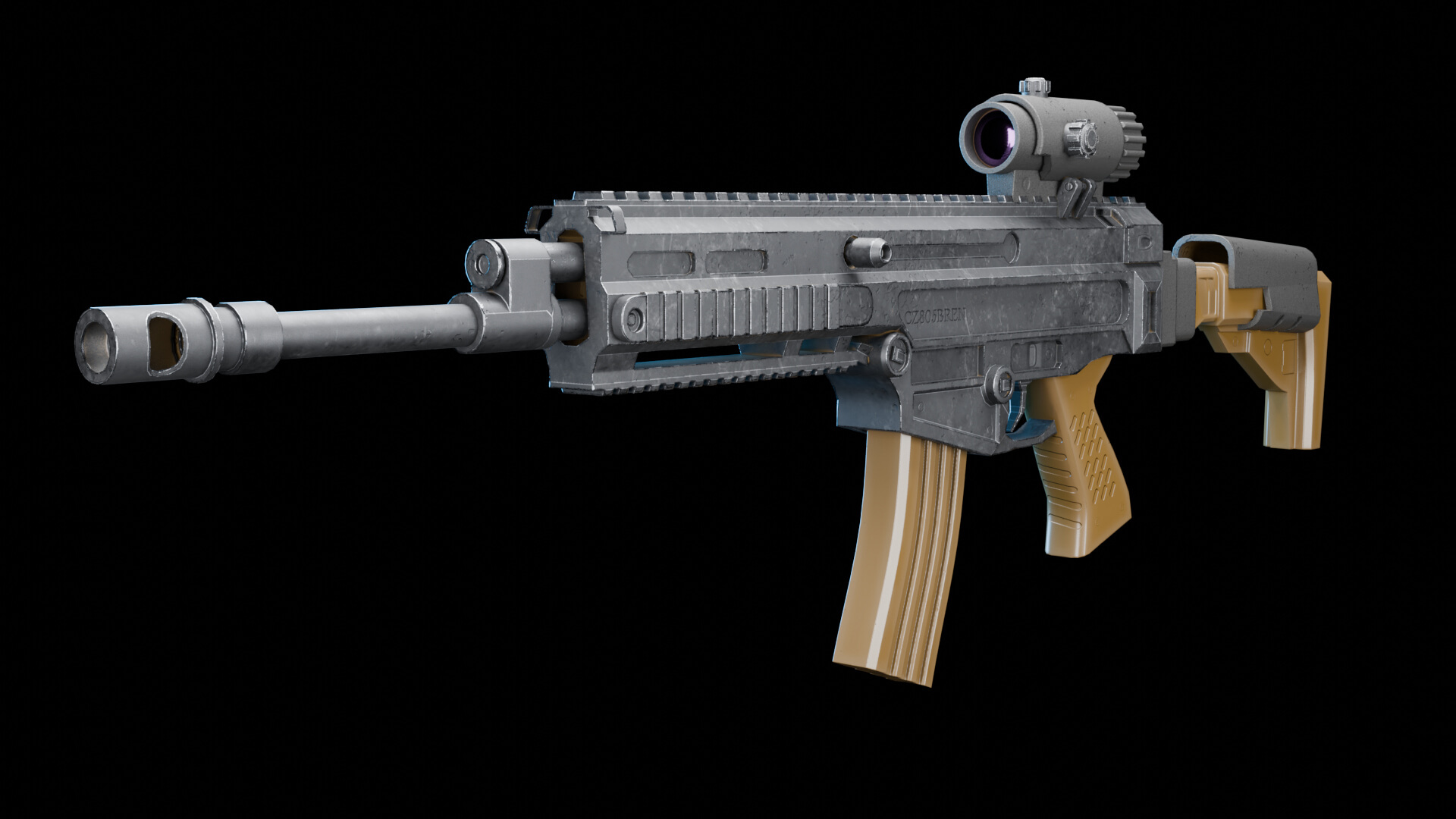 Assault Rifle - 3D Model by Malchevsky