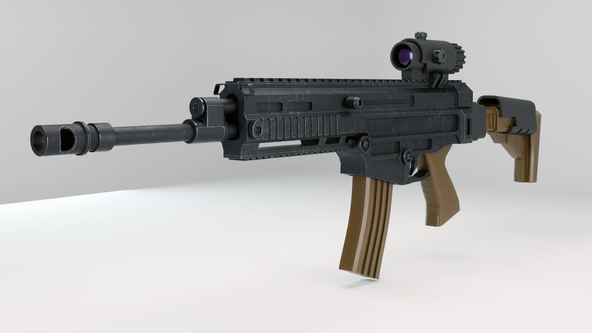 Assault Rifle - 3D Model by Malchevsky