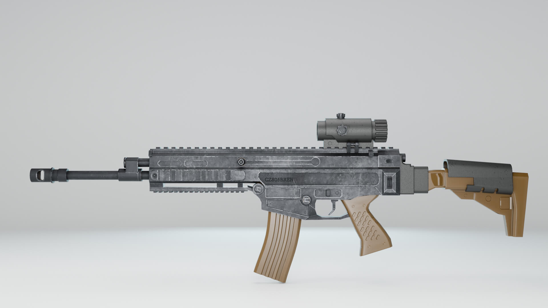 Assault Rifle - 3D Model by Malchevsky