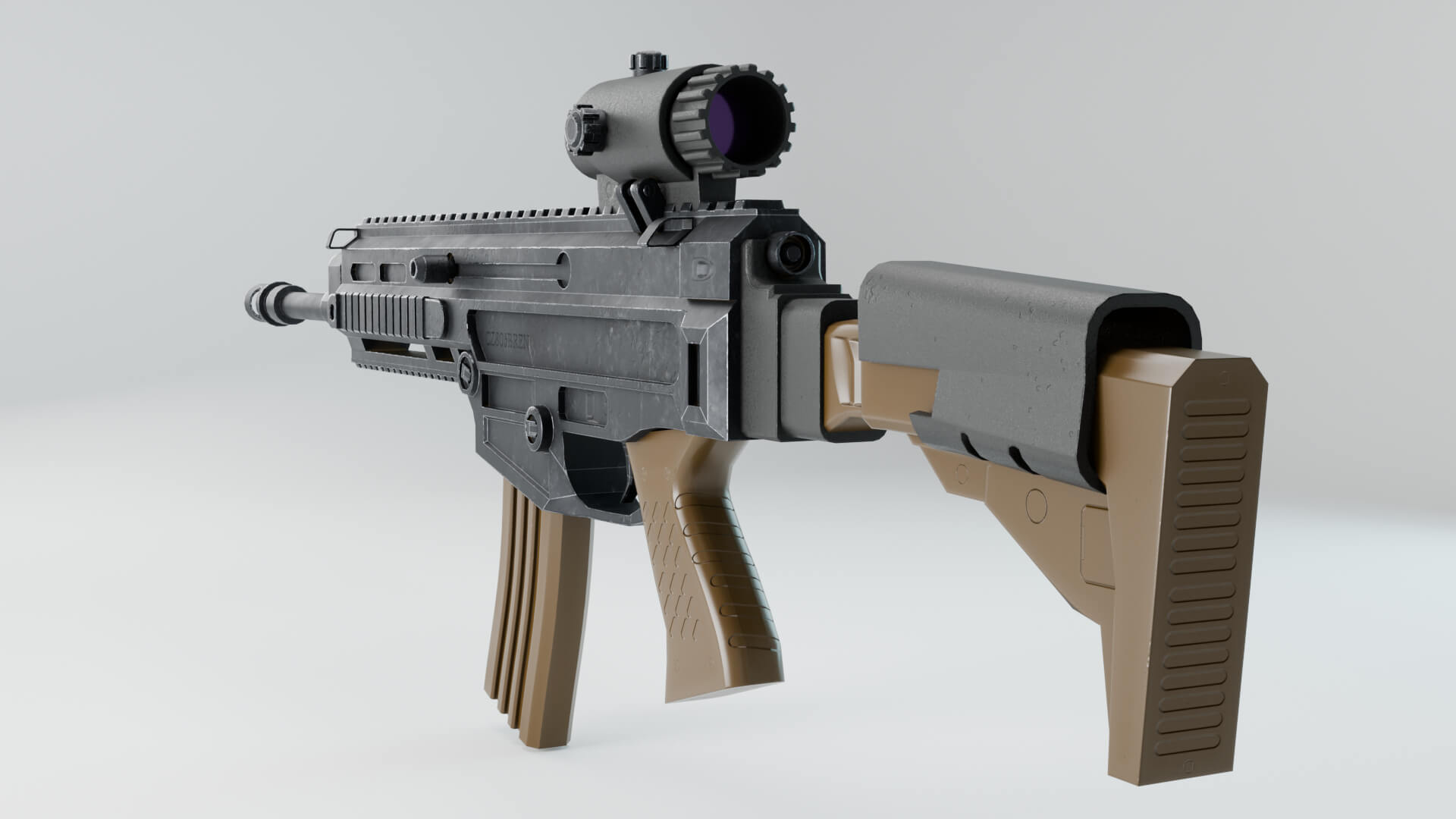 Assault Rifle - 3D Model by Malchevsky
