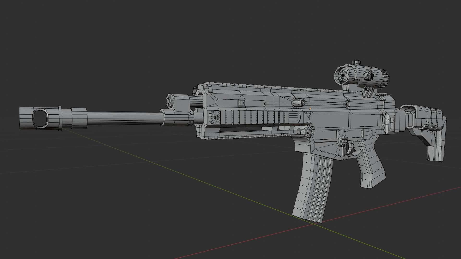 Assault Rifle - 3D Model by Malchevsky