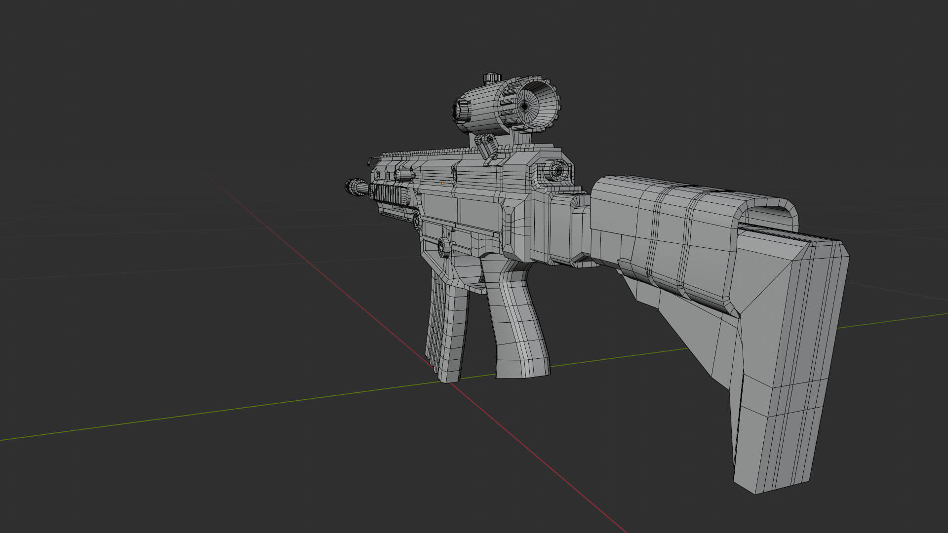 Assault Rifle - 3D Model by Malchevsky