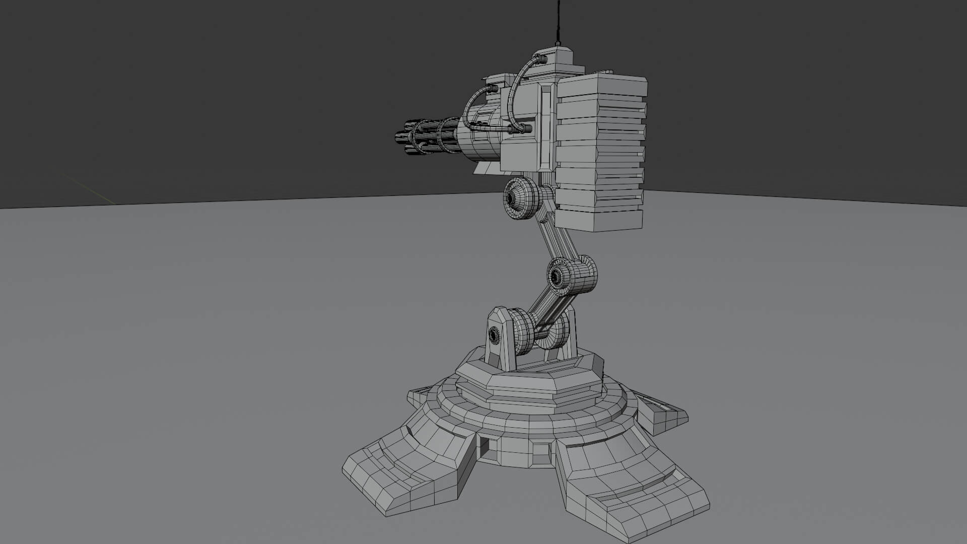 Automatic Turret Installation - Low Poly 3D Model by Malchevsky