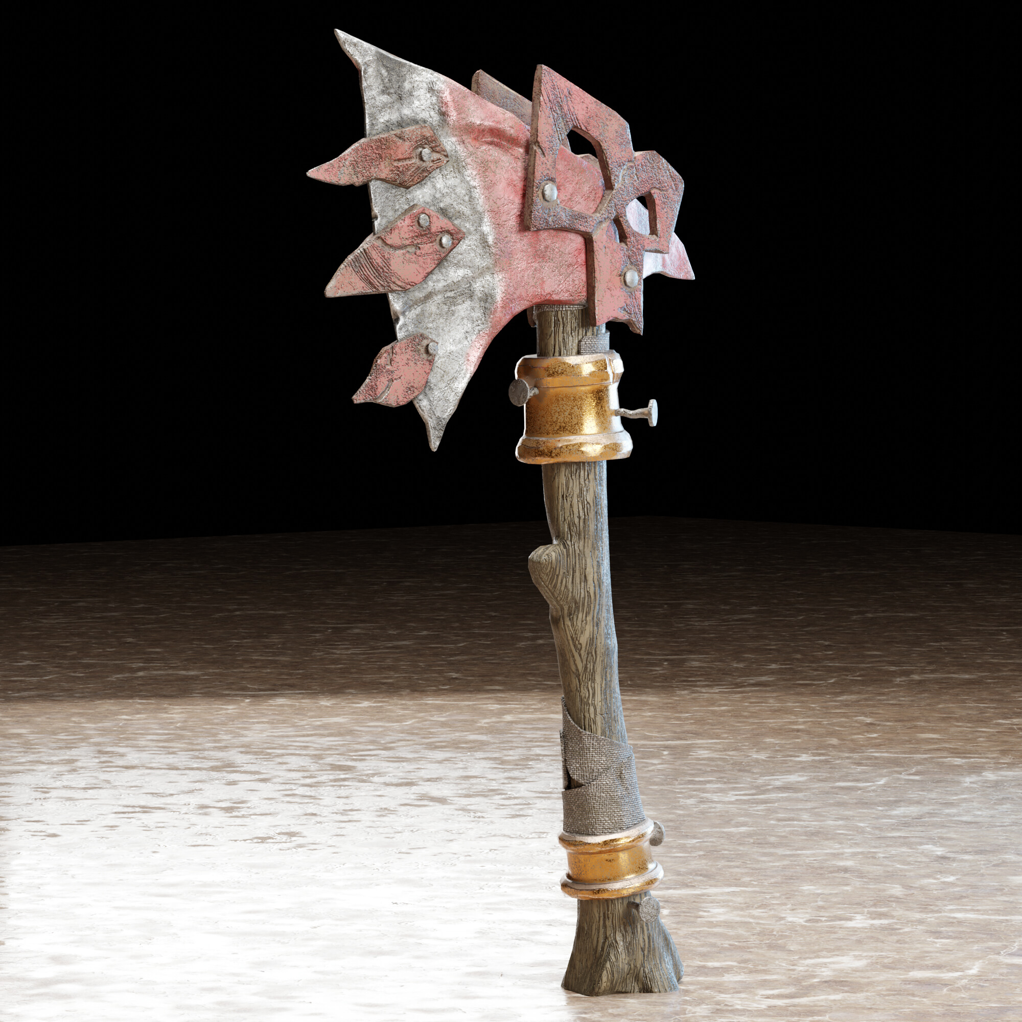 Battle Ax Low Poly 3D Model by Malchevsky