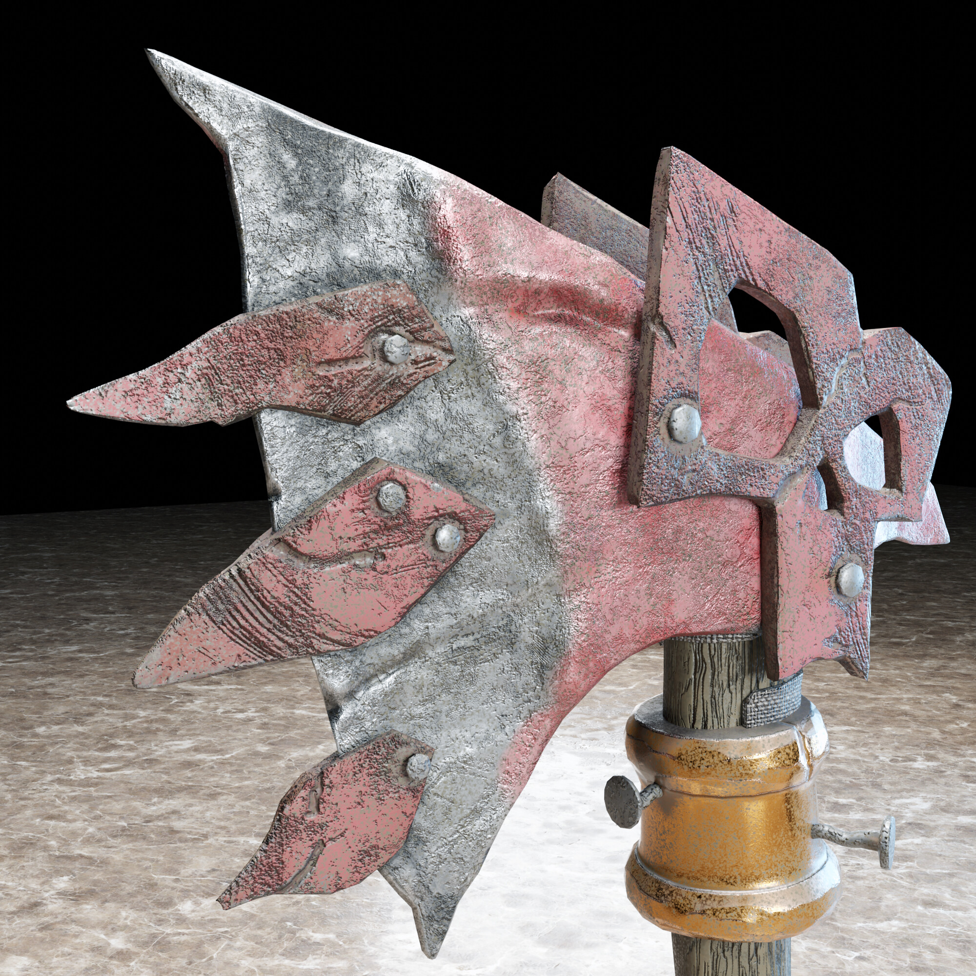 Battle Ax Low Poly 3D Model by Malchevsky