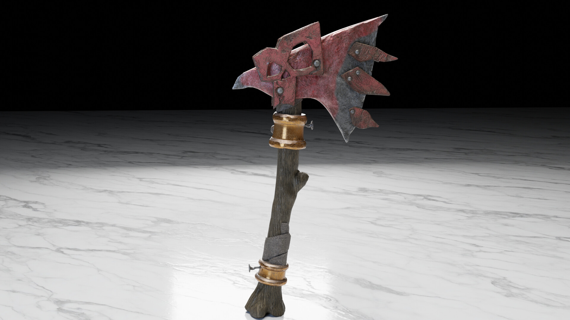 Battle Ax Low Poly 3D Model by Malchevsky
