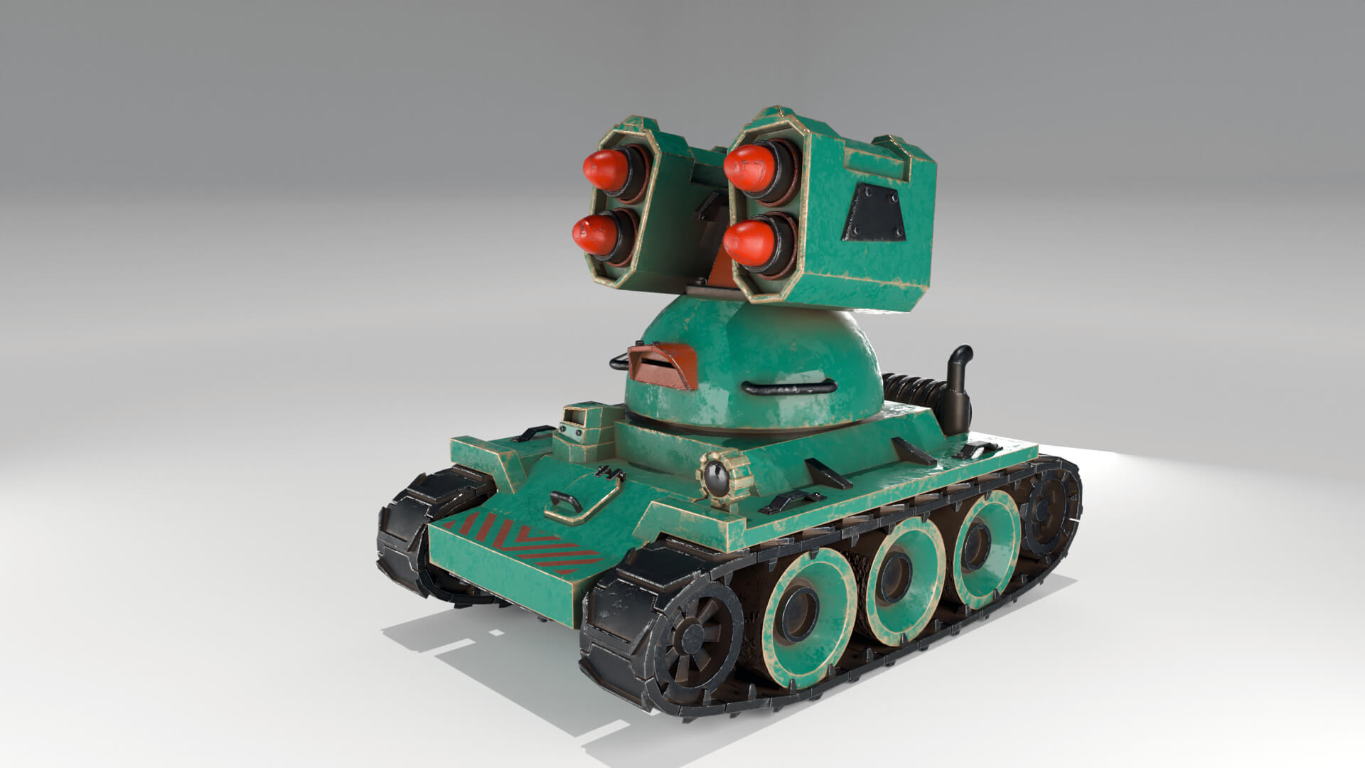 Low Poly 3D Model of an Anti-Aircraft Gun Low Poly 3D Model by Malchevsky