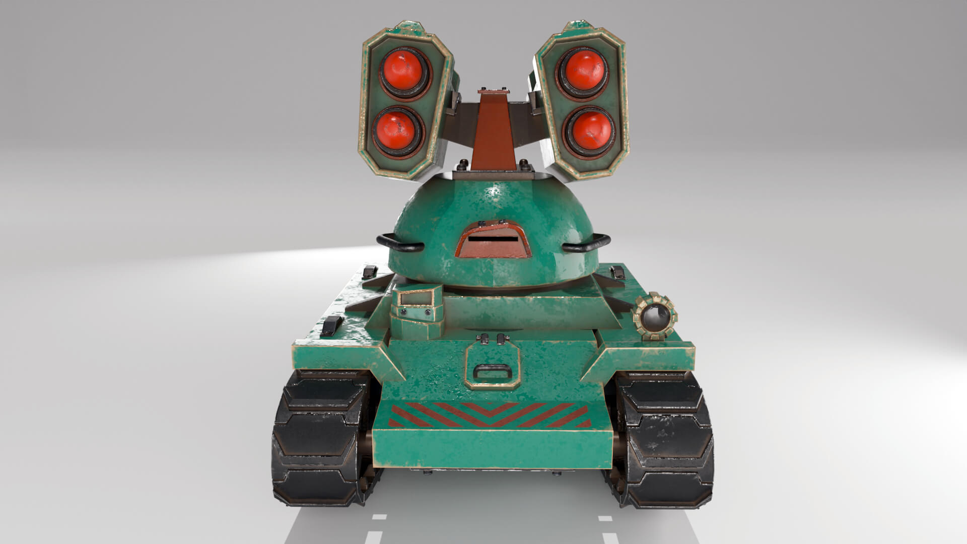 Low Poly 3D Model of an Anti-Aircraft Gun Low Poly 3D Model by Malchevsky