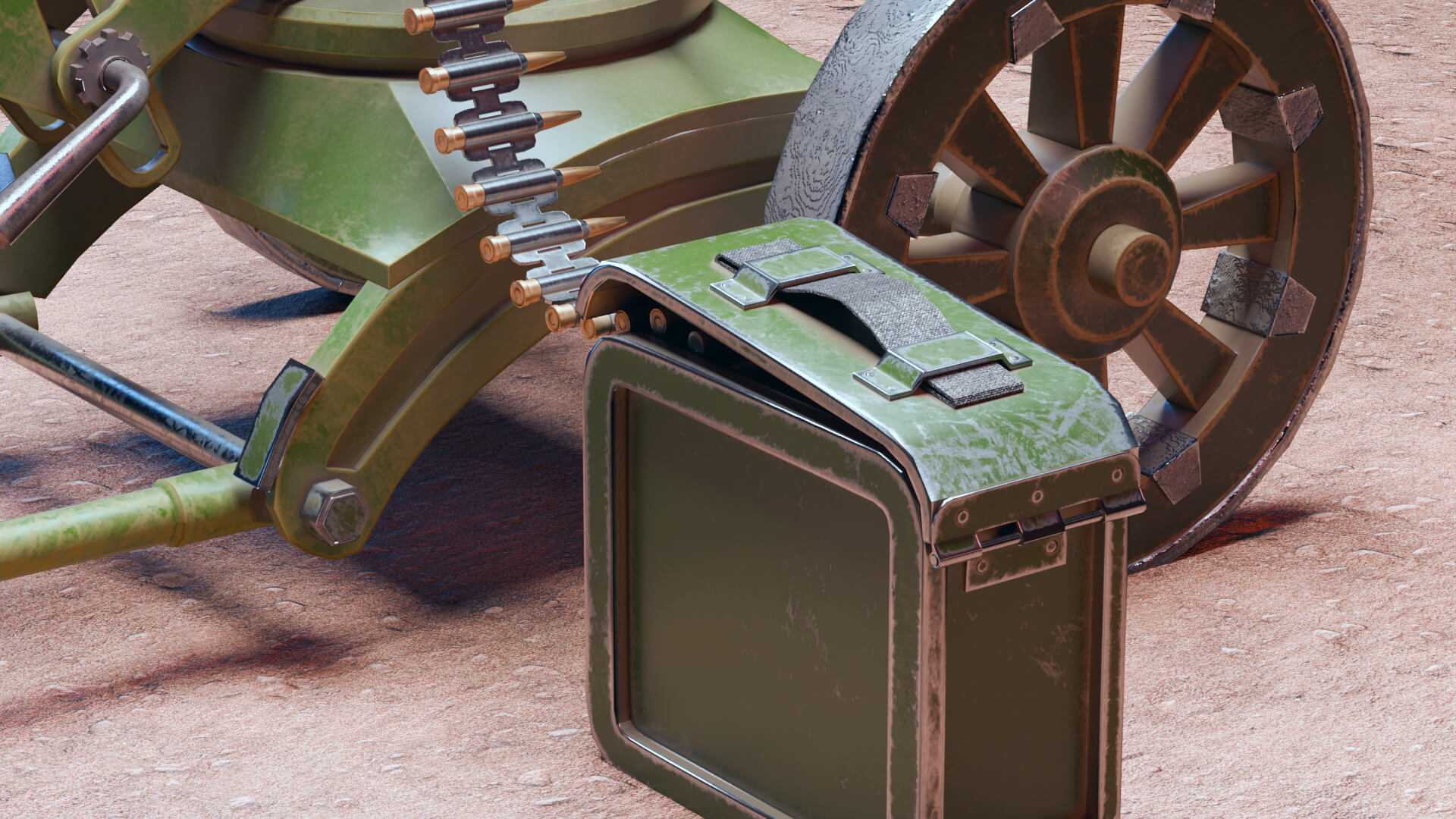 Machine Gun Low Poly 3D Mode by Malchevsky