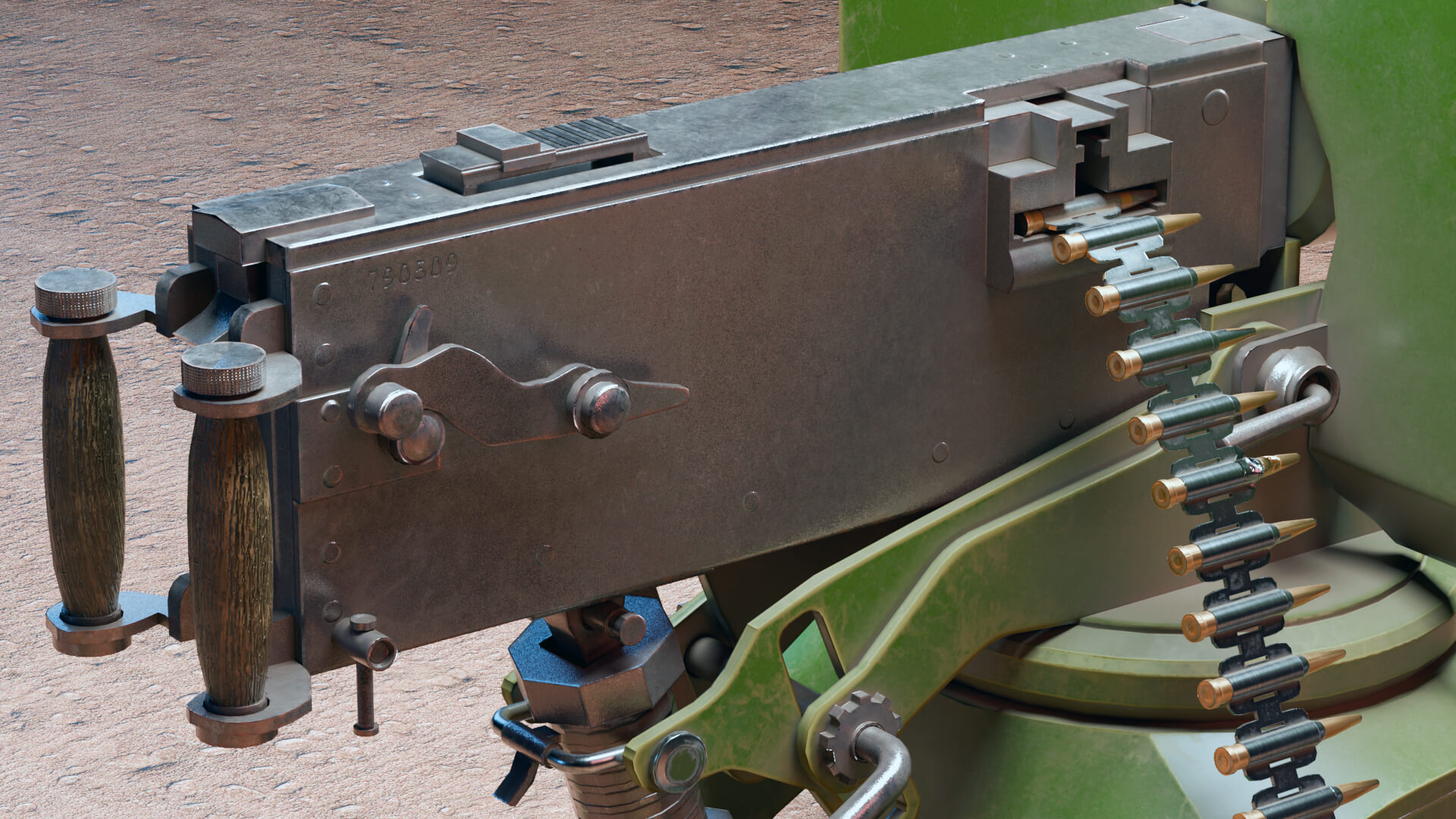 Machine Gun - Low Poly 3D Model by Malchevsky