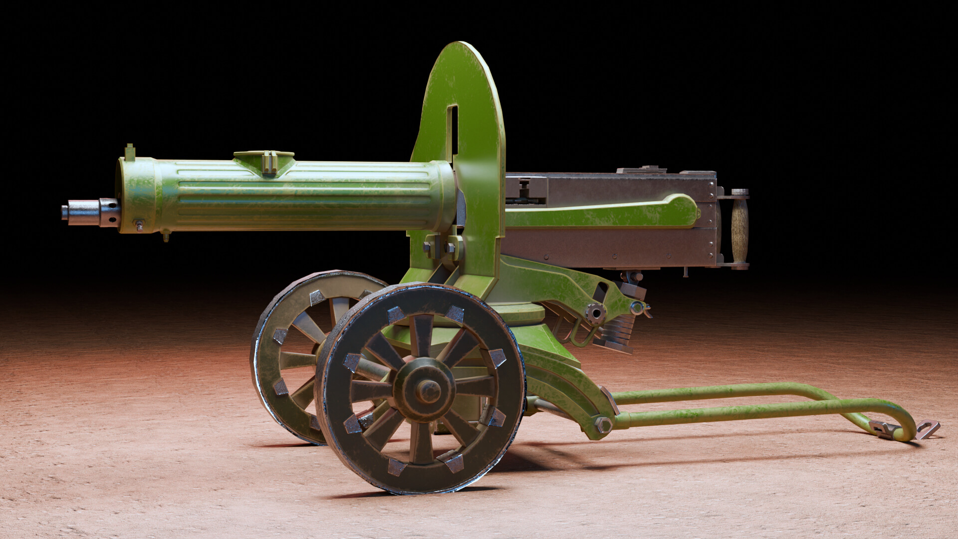 Machine Gun - Low Poly 3D Model by Malchevsky