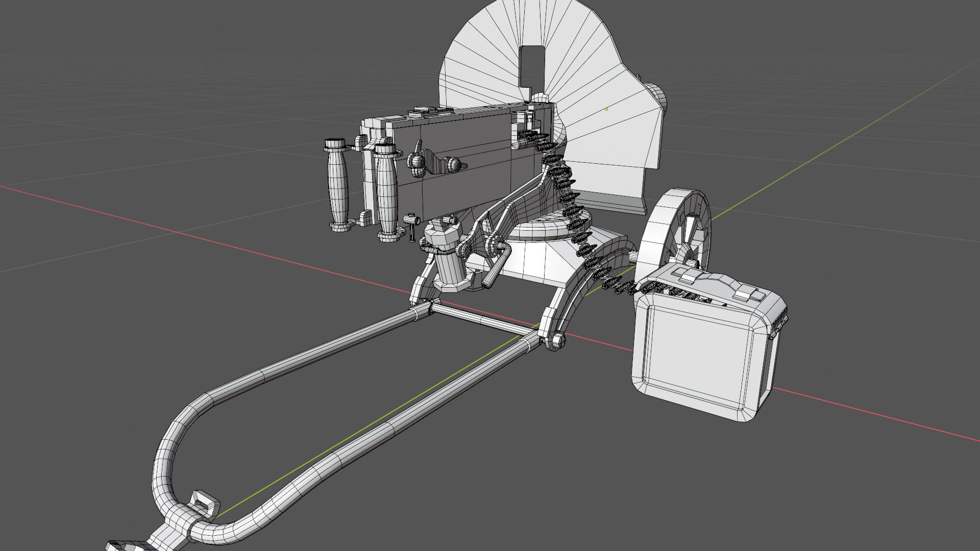 Machine Gun - Low Poly 3D Model by Malchevsky