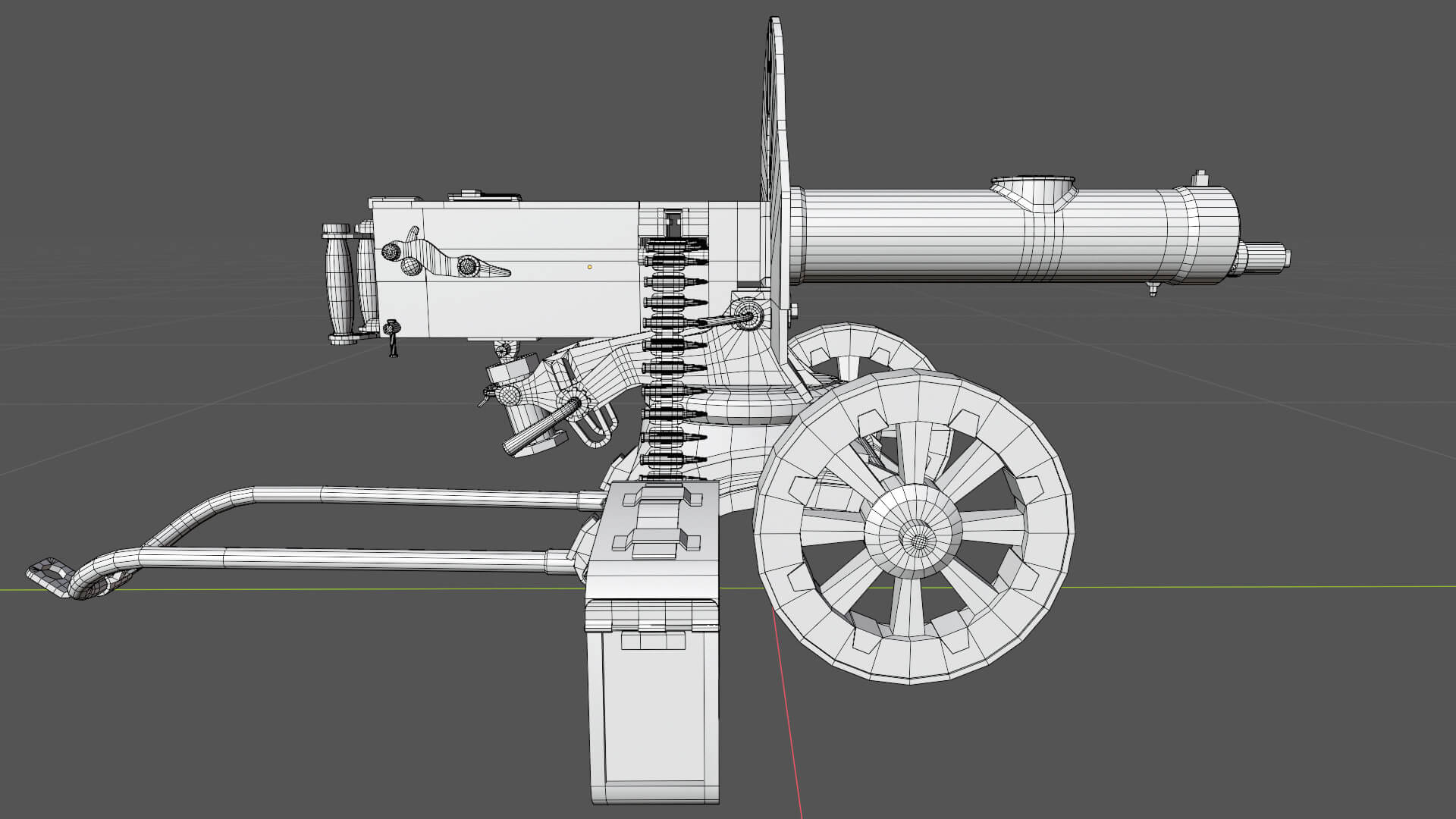 Machine Gun - Low Poly 3D Model by Malchevsky
