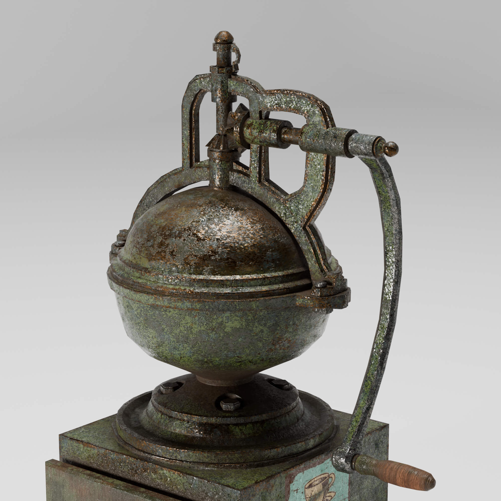 Old Coffee Grinder - 3D Model by Malchevsky
