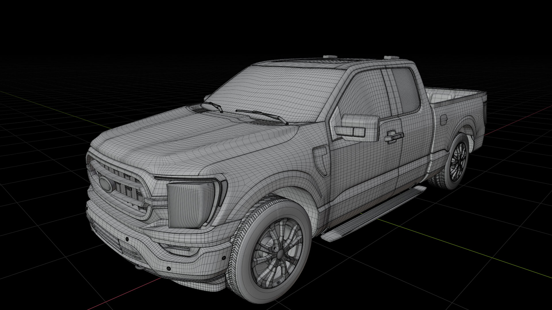 Pickup Truck - 3D Model by Malchevsky