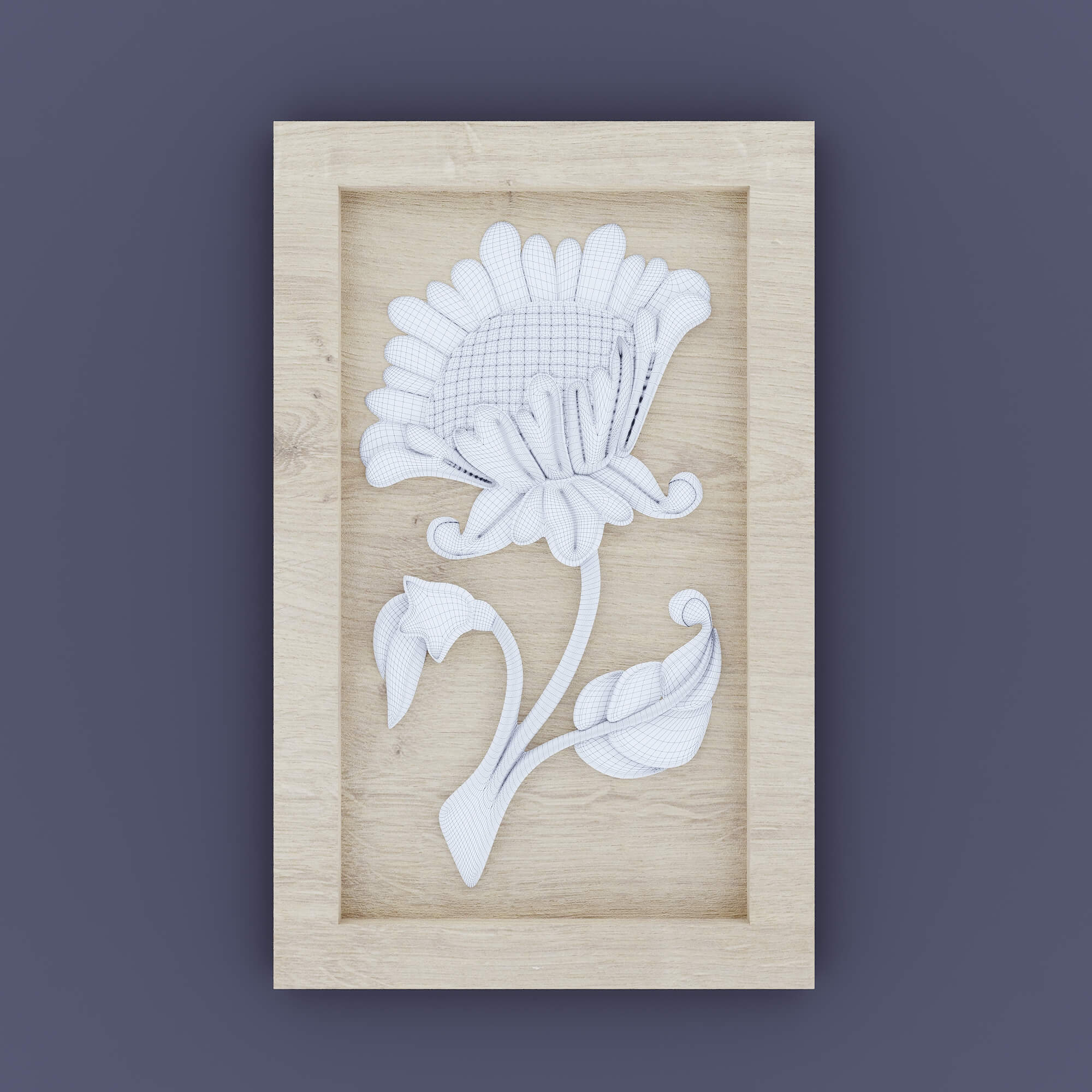 3D Decor Woodmetal Pano Flower CNC by malibusan