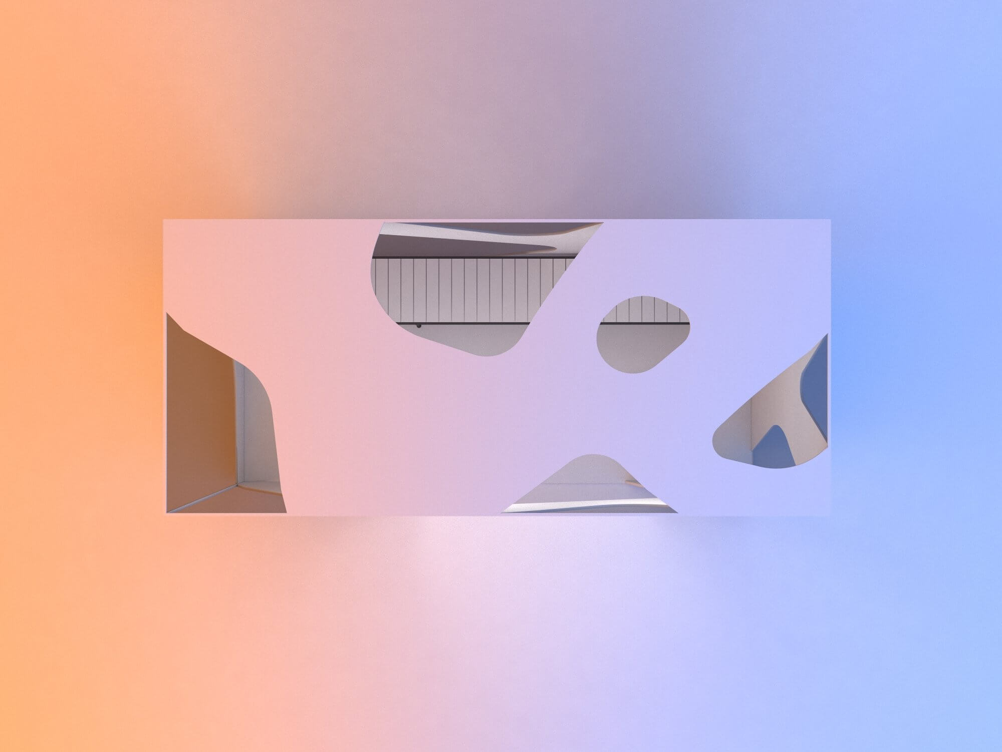 Abstract Original Sci-fi Bus Stop 3D Model by malibusan