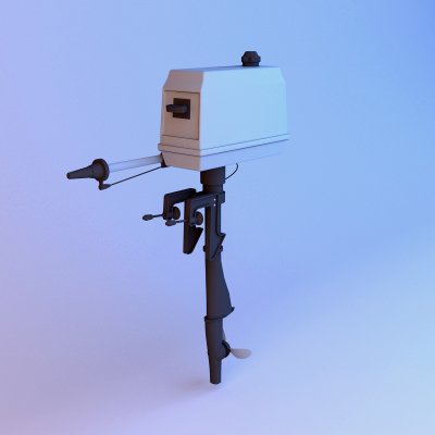 Boat Engine Motor - 3D Model by malibusan