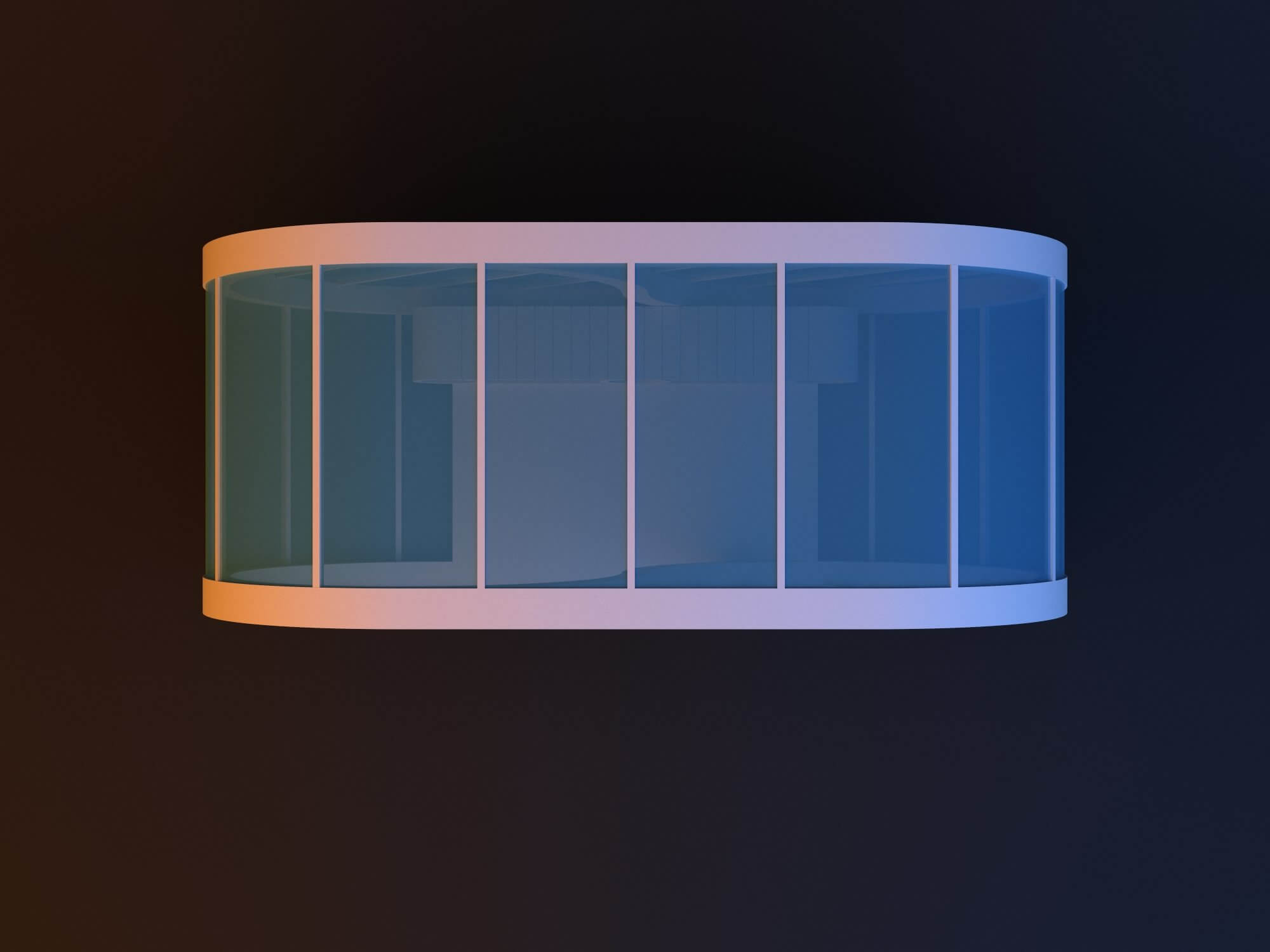 Capsule Sci-fi Futuristic Bus Stop 3D Model by malibusan