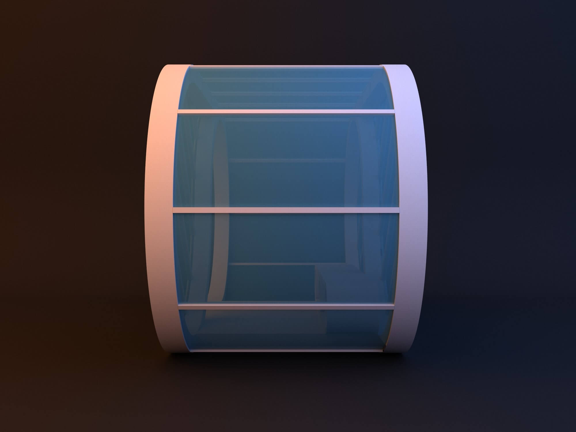 Capsule Sci-fi Futuristic Bus Stop 3D Model by malibusan