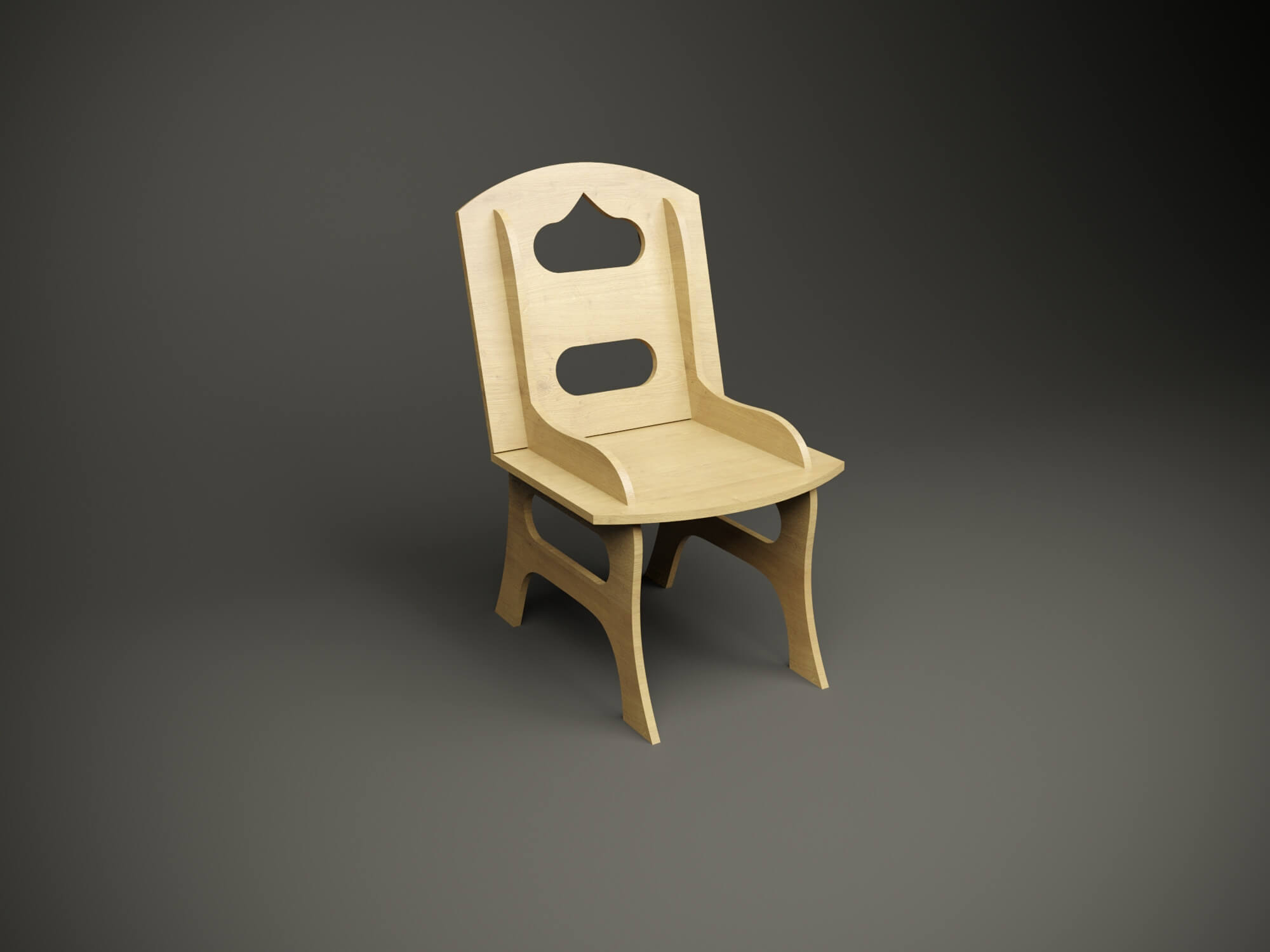 Childrens Plywood Chair for CNC Machine - 3D Model by malibusan